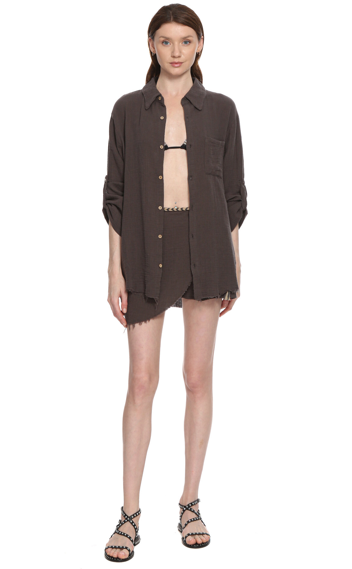 Sherbet Design-Sherbet Design Antrasit Gömlek Sherbet Design-Sherbet Design Antrasit Gömlek