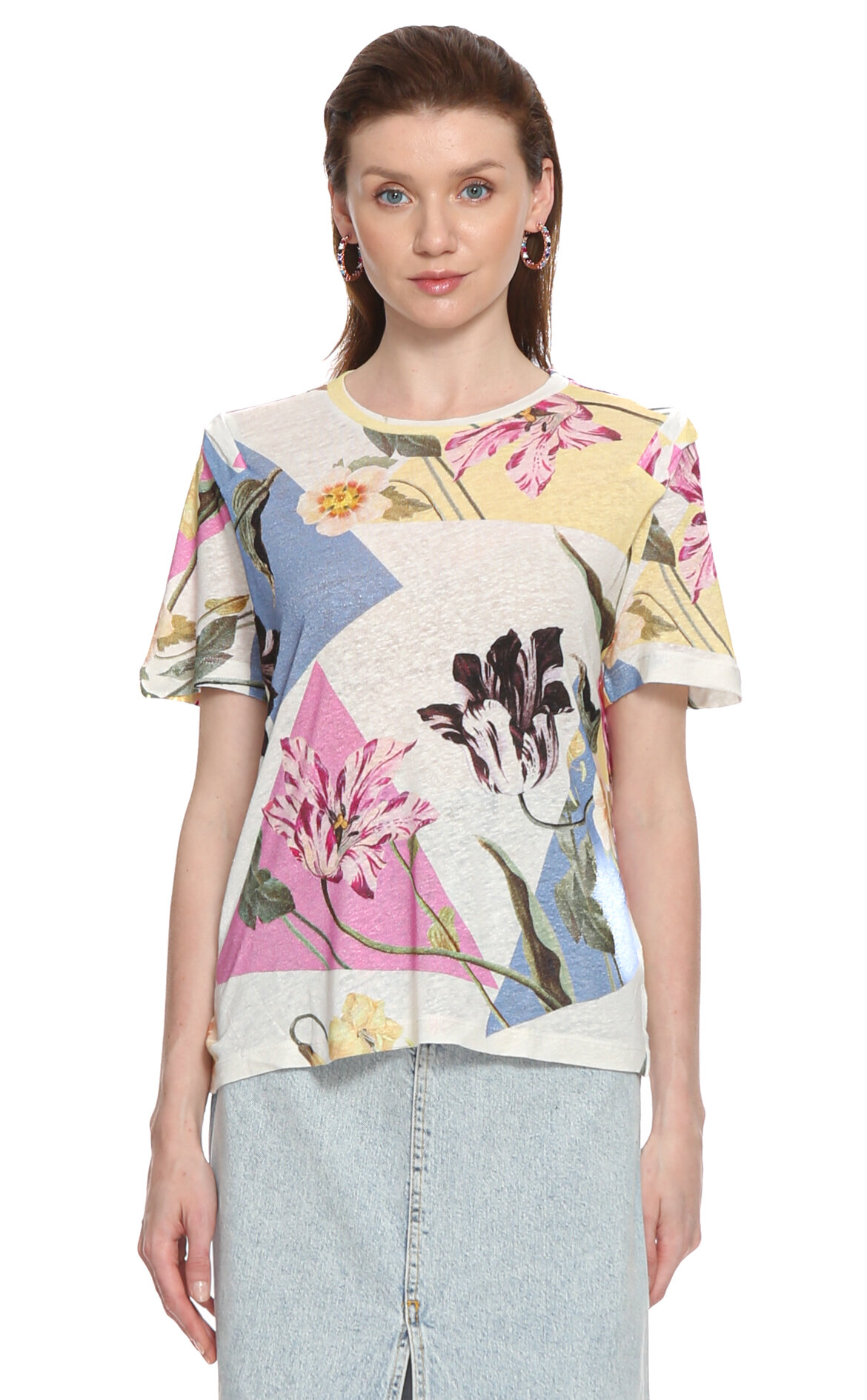 Ted Baker-Ted Baker Renkli Bluz