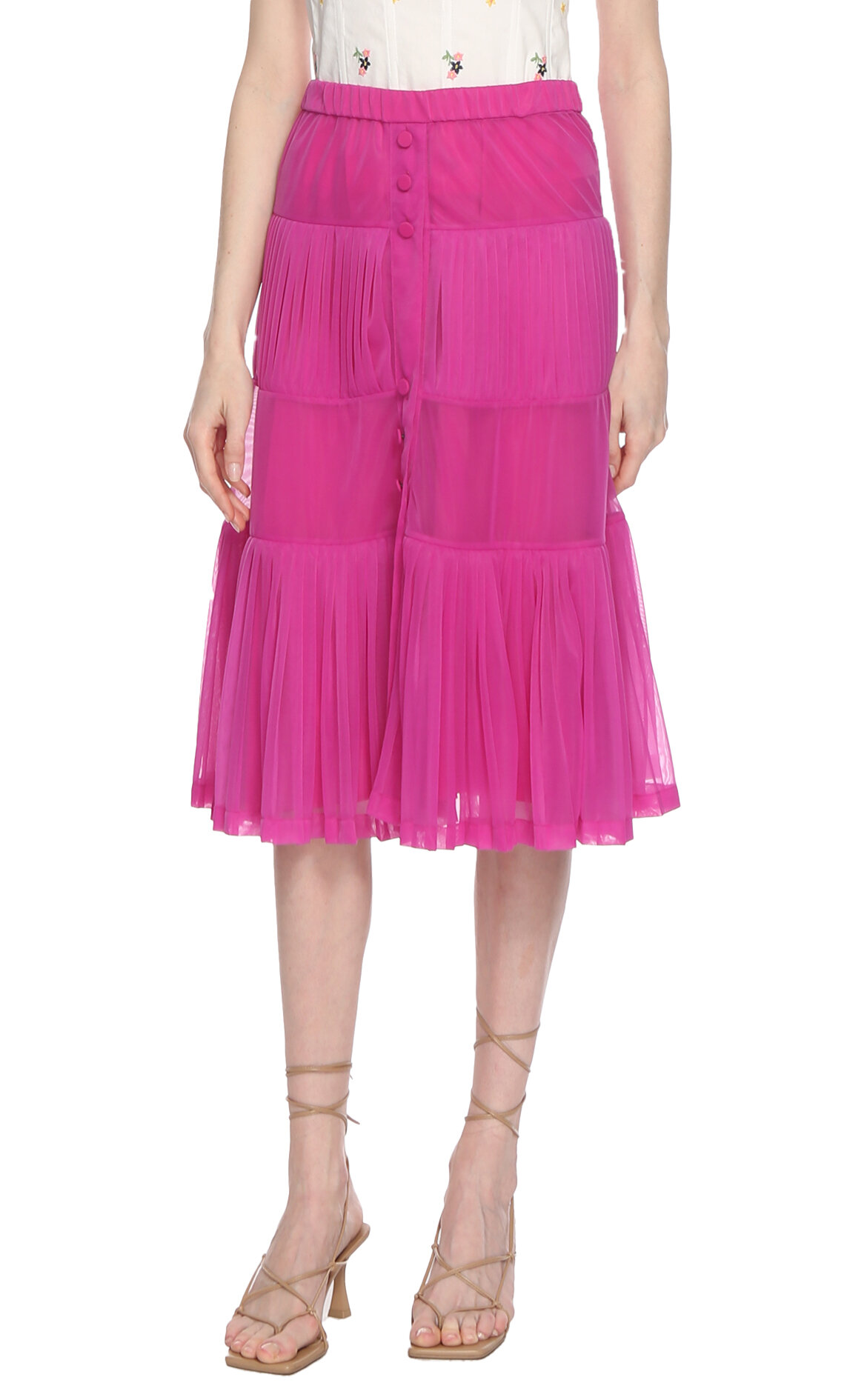 NO. 21-No21 Fuşya Etek