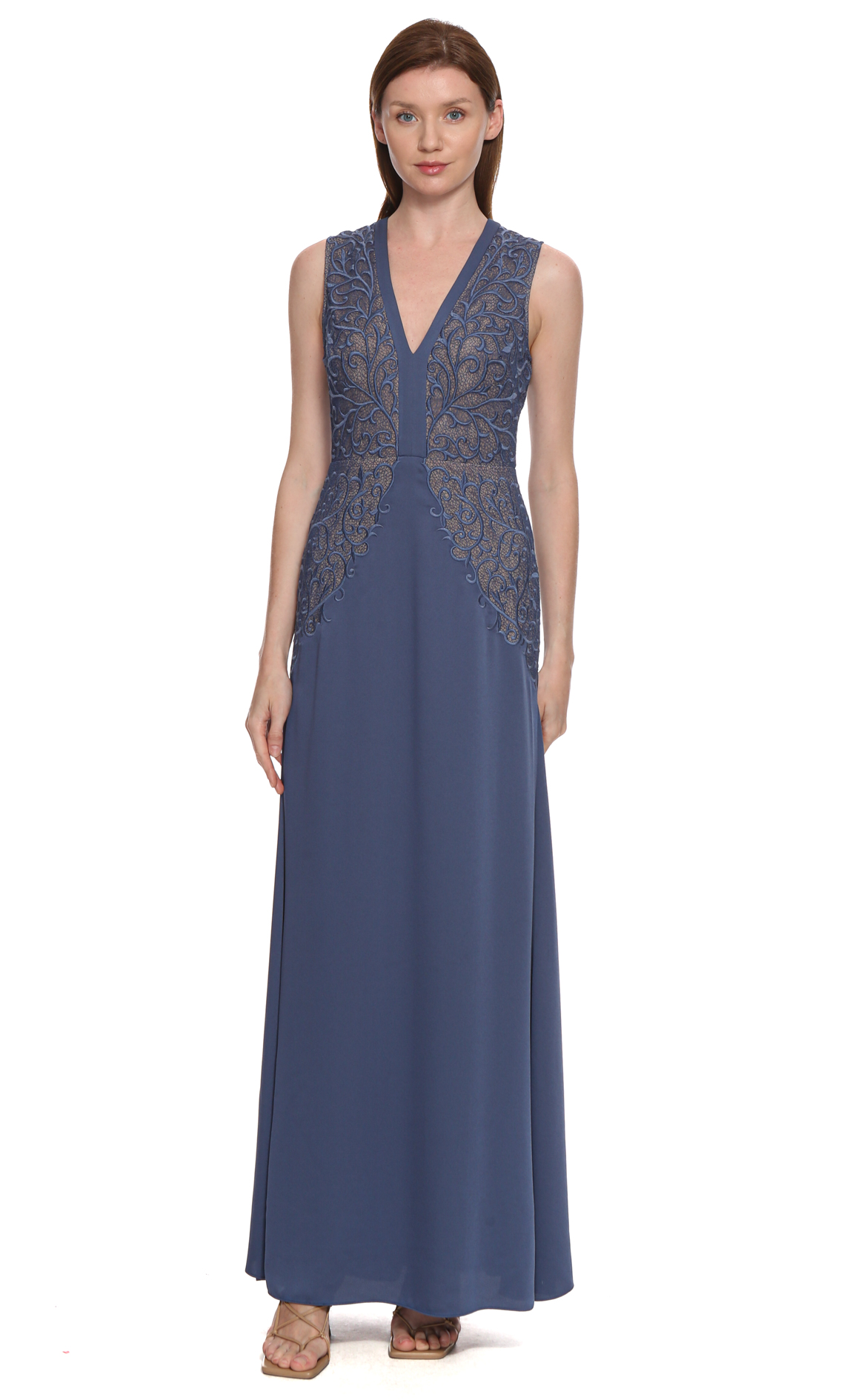 BCBG MAX AZRIA-BCBG Max Azria Lacivert Gece Elbise BCBG MAX AZRIA-BCBG Max Azria Lacivert Gece Elbise
