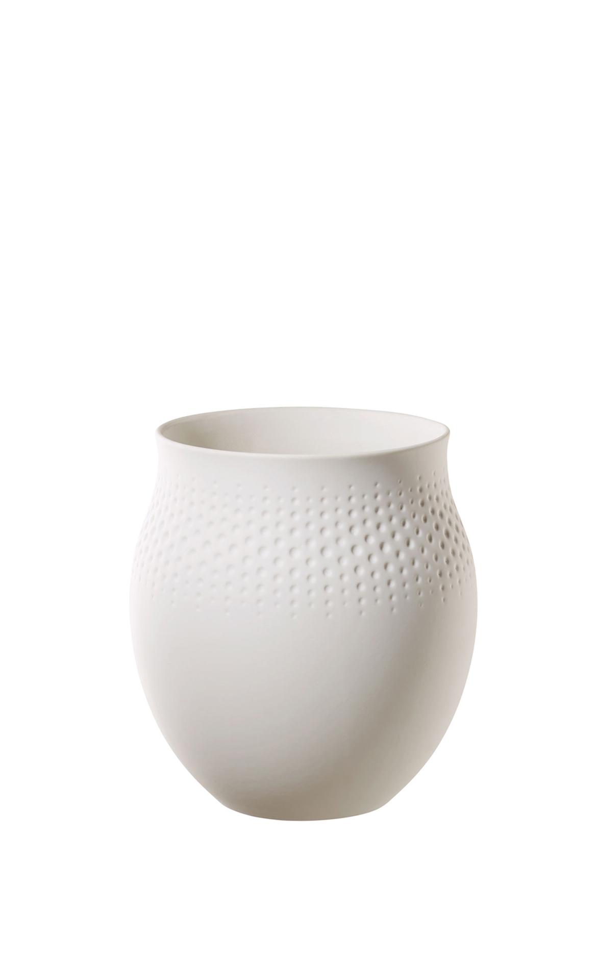 Villeroy & Boch-Manufacture Collier Beyaz Porselen Vazo 24 cm