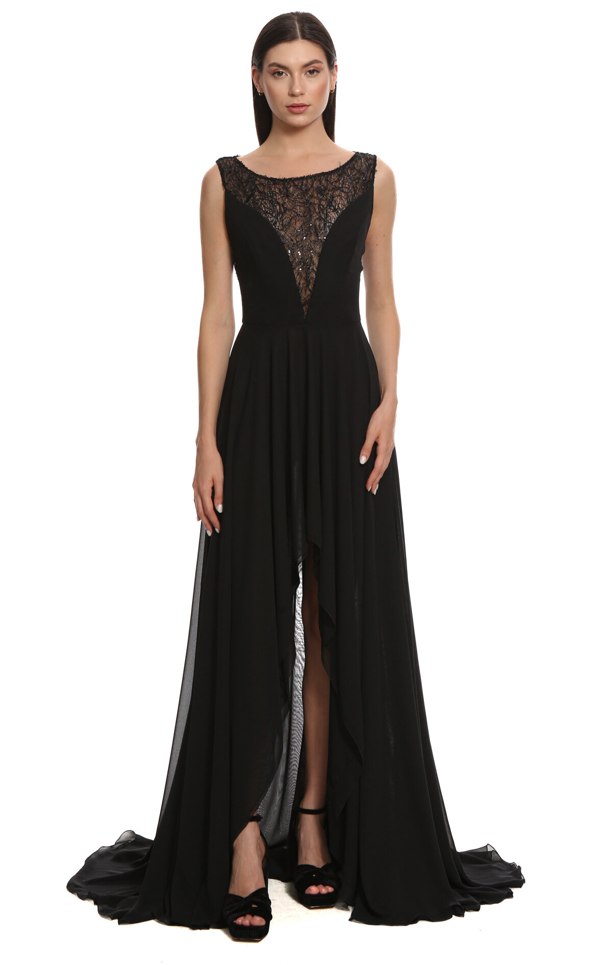 Georges Hobeika-Georges Hobeika Siyah Gece Elbisesi