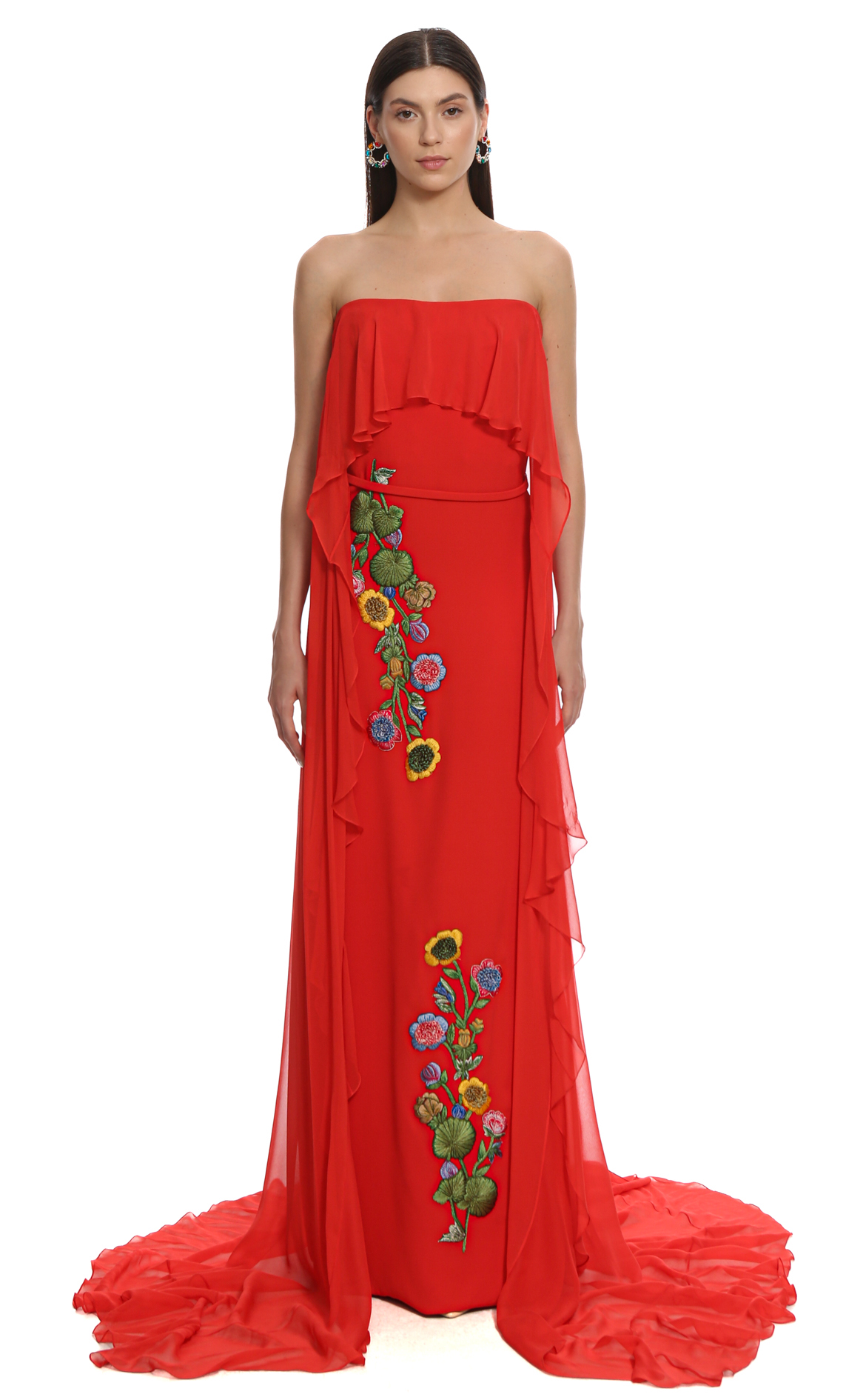 Reem Acra-Reem Acra Kırmızı Gece Elbise Reem Acra-Reem Acra Kırmızı Gece Elbise