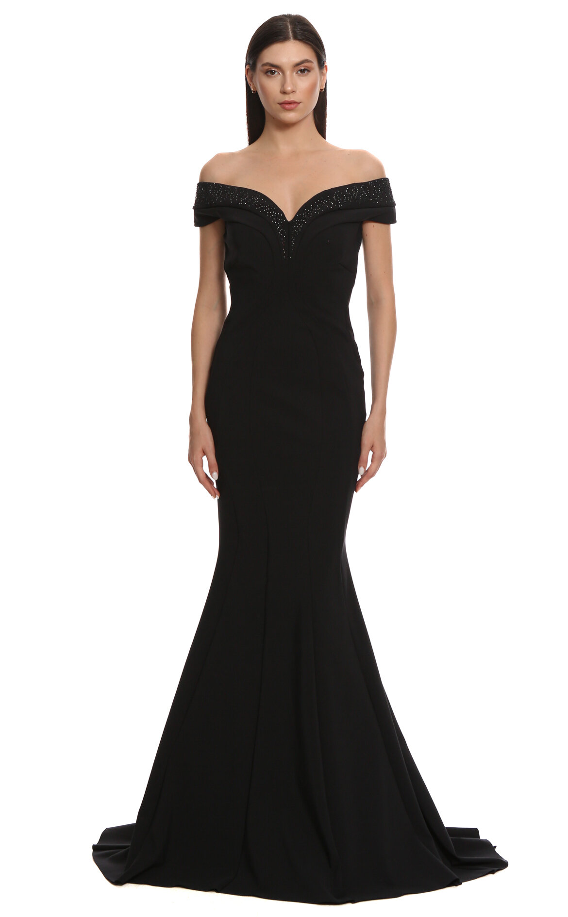 Chiara Boni-Chiara Boni Siyah Gece Elbisesi