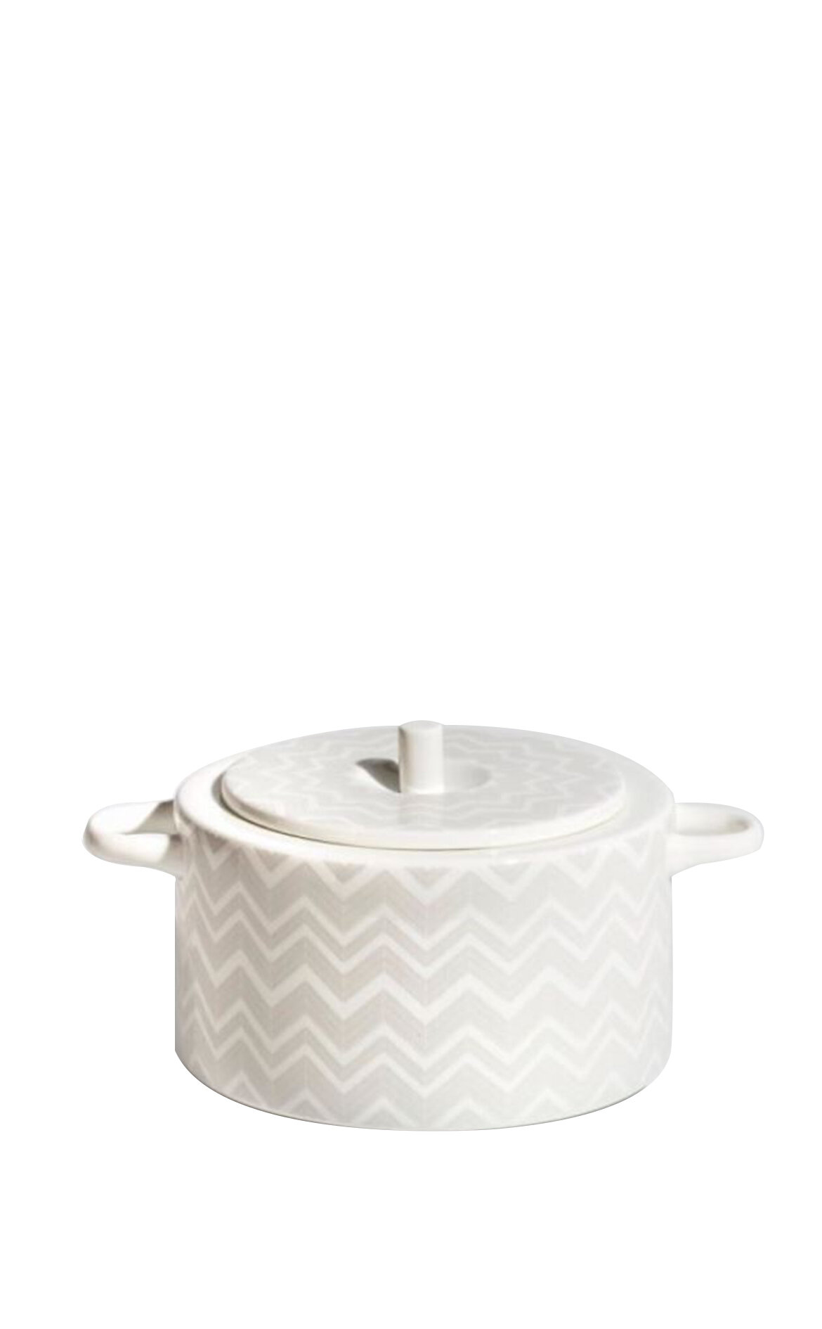 Missoni Home-Zig Zag Beyaz Gri Kapaklı Çorbalık