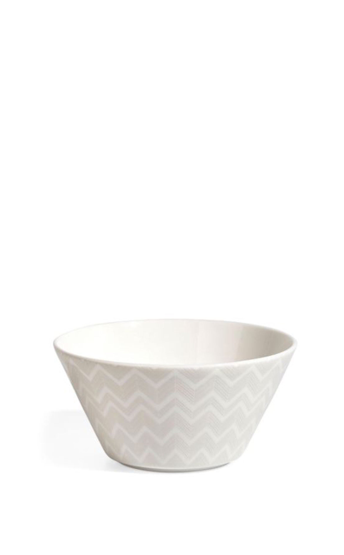 Missoni Home-Zig Zag Beyaz Gri Komposto Salata Kasesi