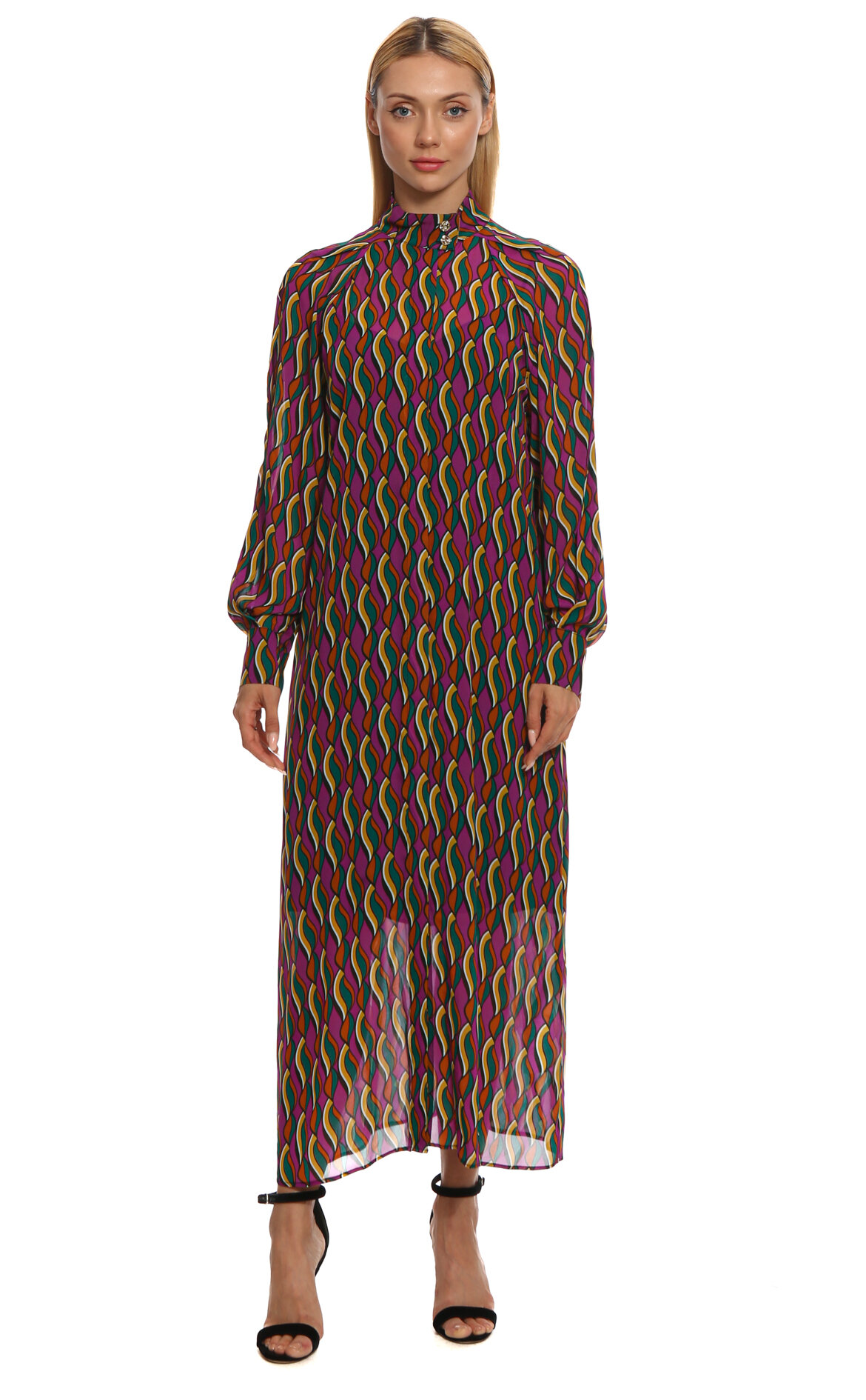 Exquise-Exquise Renkli Elbise