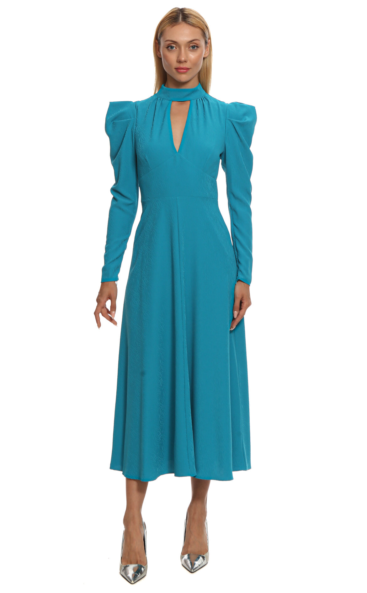 Exquise-Exquise Turkuaz Elbise