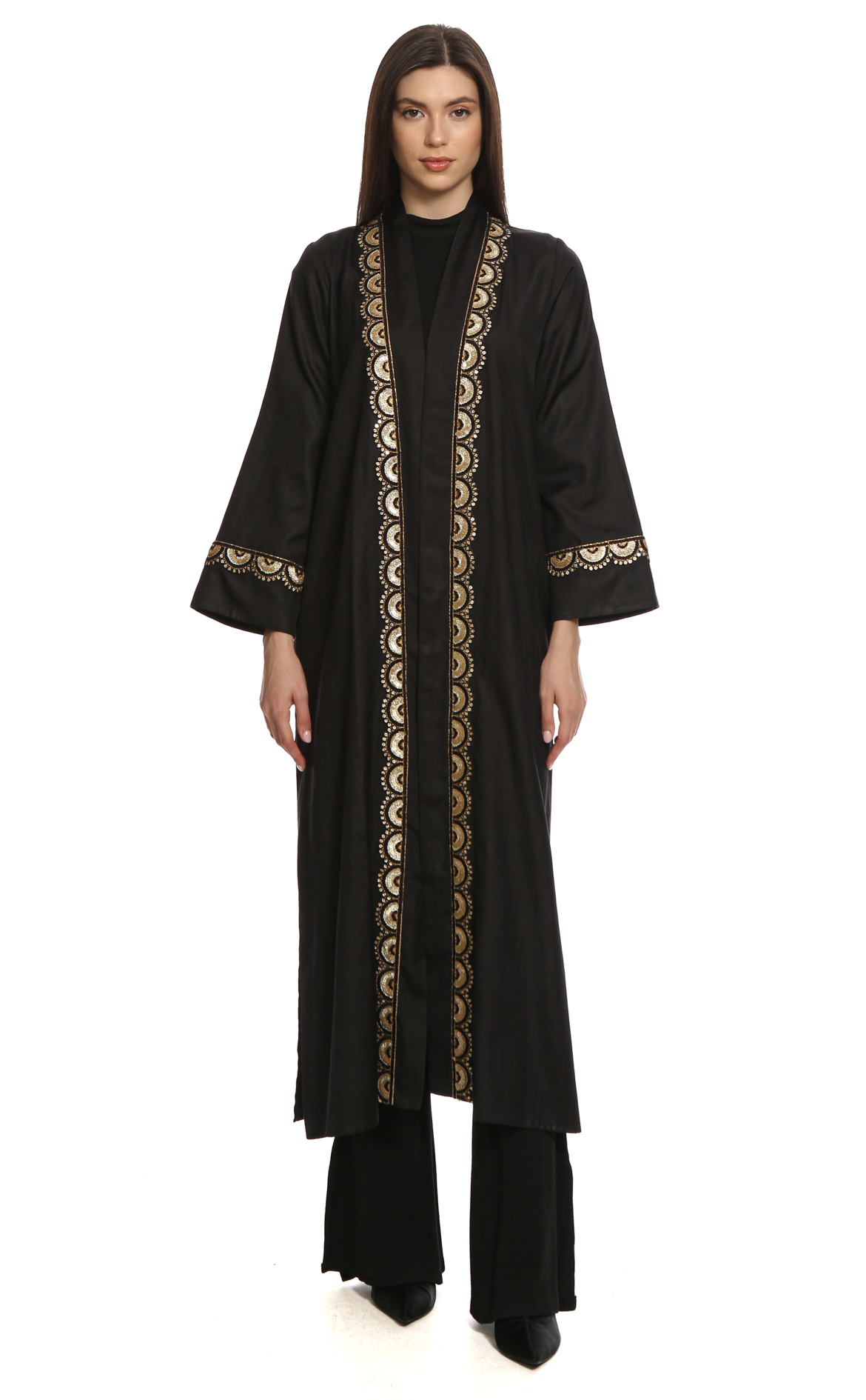 Haral Design Kadın Siyah Kaftan HRLKAF2023000258SIY-SIYAH - Brandroom