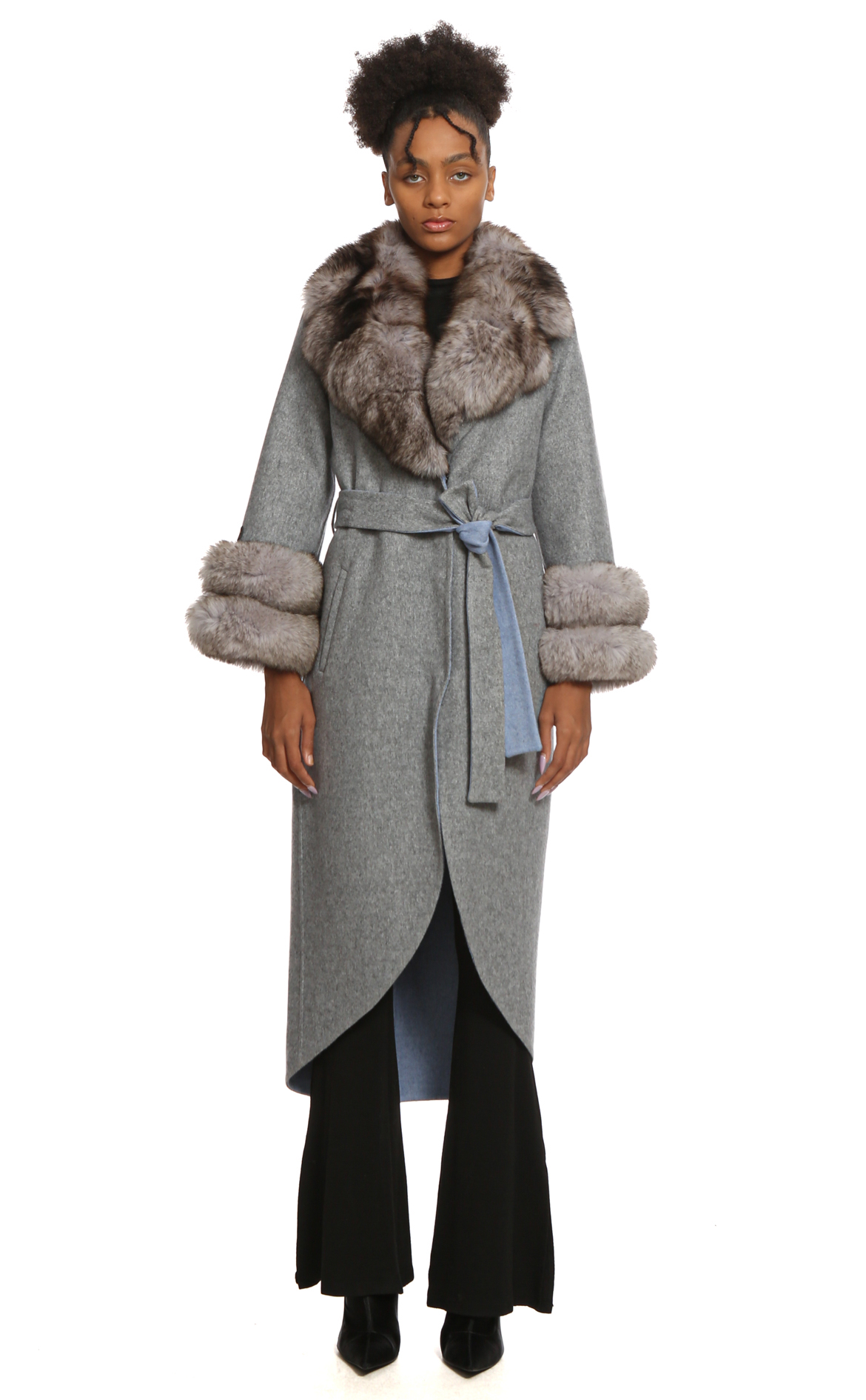 Fur's Atelier-Fur's Atelier Gri Kaban Fur's Atelier-Fur's Atelier Gri Kaban