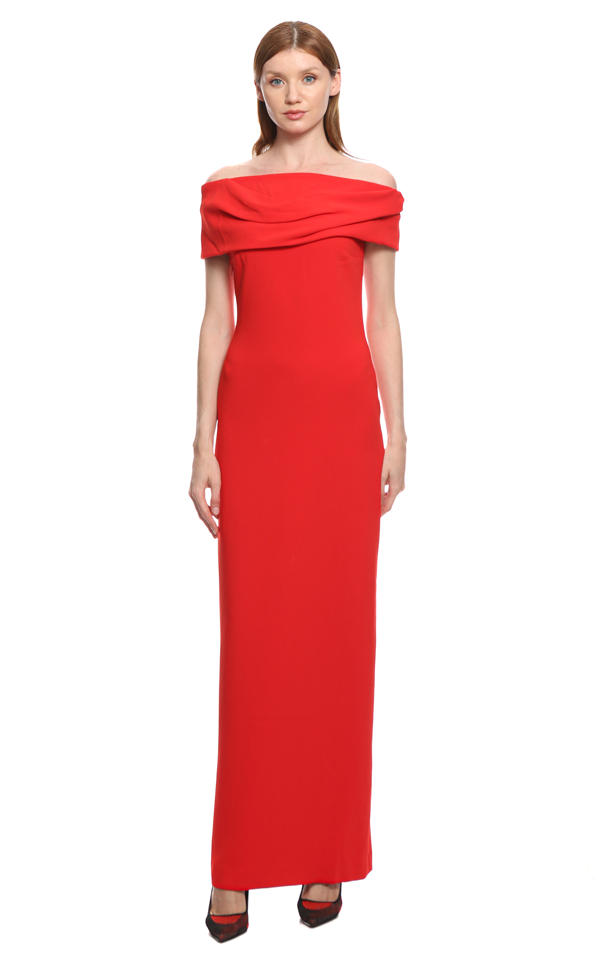Solace London-Solace London Kırmızı Uzun Elbise