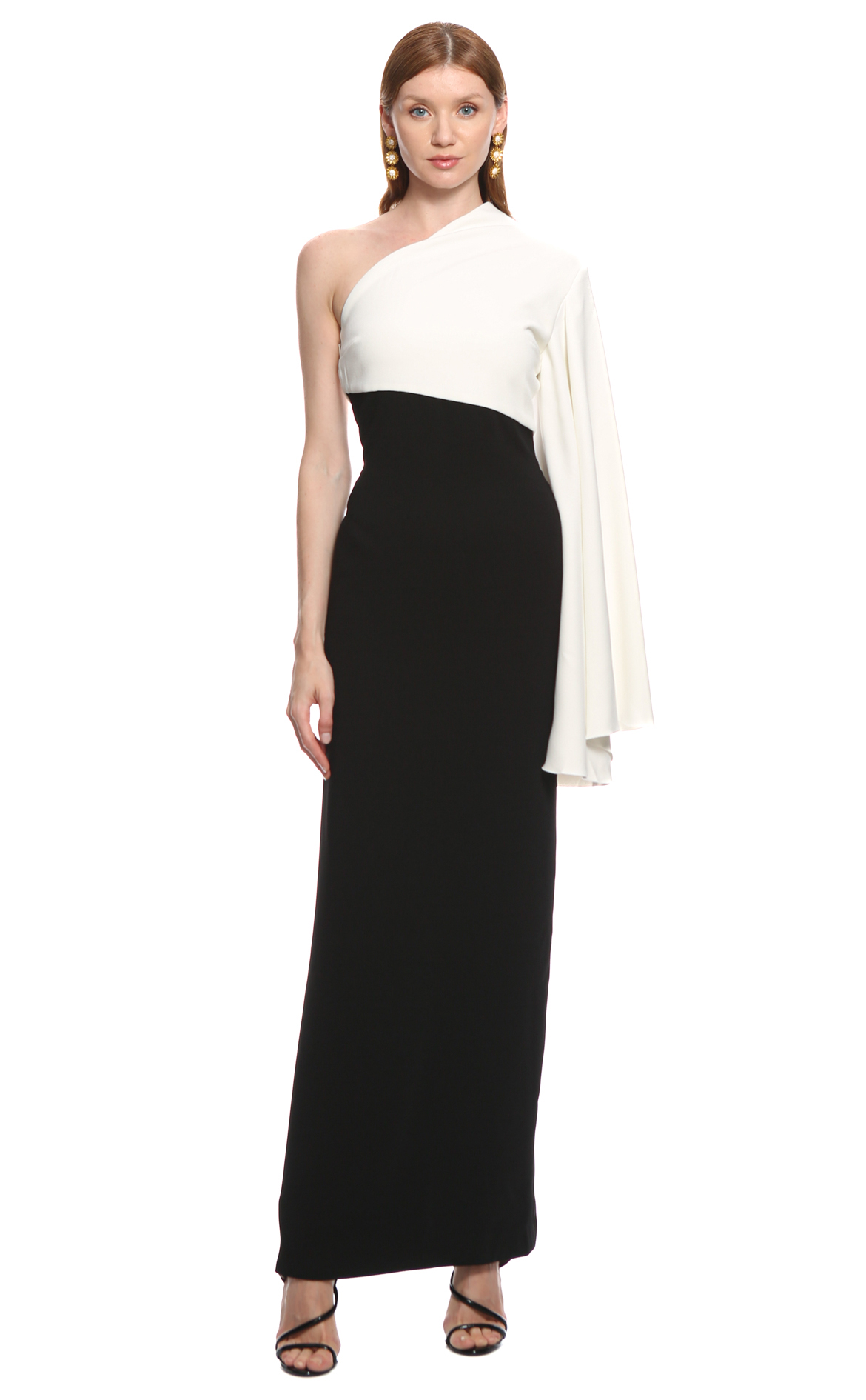 Solace London-Solace London Renkli Uzun Elbise