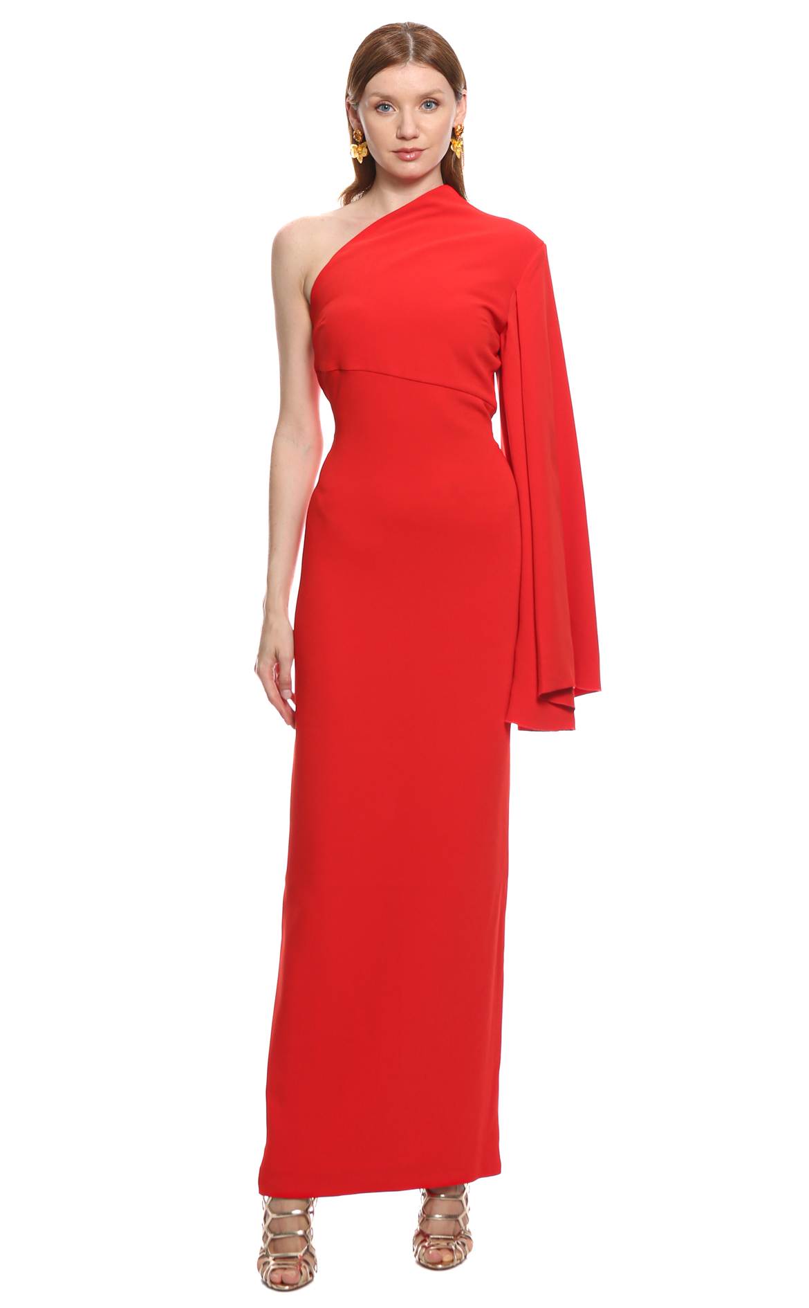 Solace London-Solace London Kırmızı Uzun Elbise