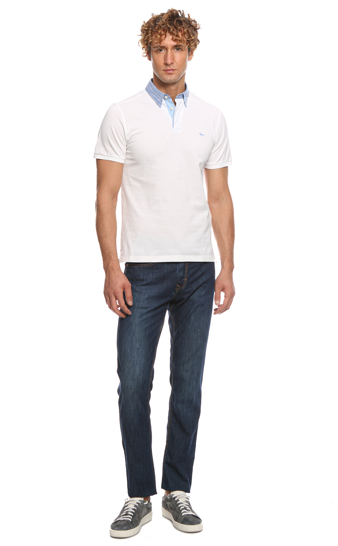 Harmont & Blaine-Harmont Blaine Beyaz Polo T-Shirt Harmont & Blaine-Harmont Blaine Beyaz Polo T-Shirt