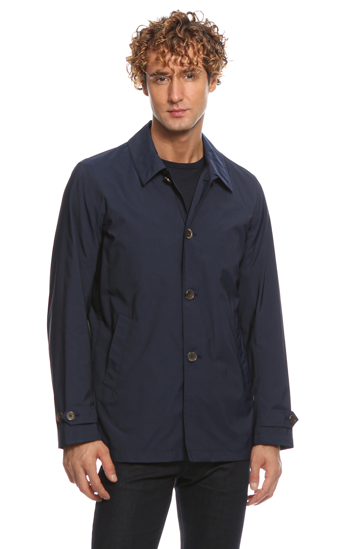 Brooks Brothers K-Brooks Brothers Lacivert Trençkot