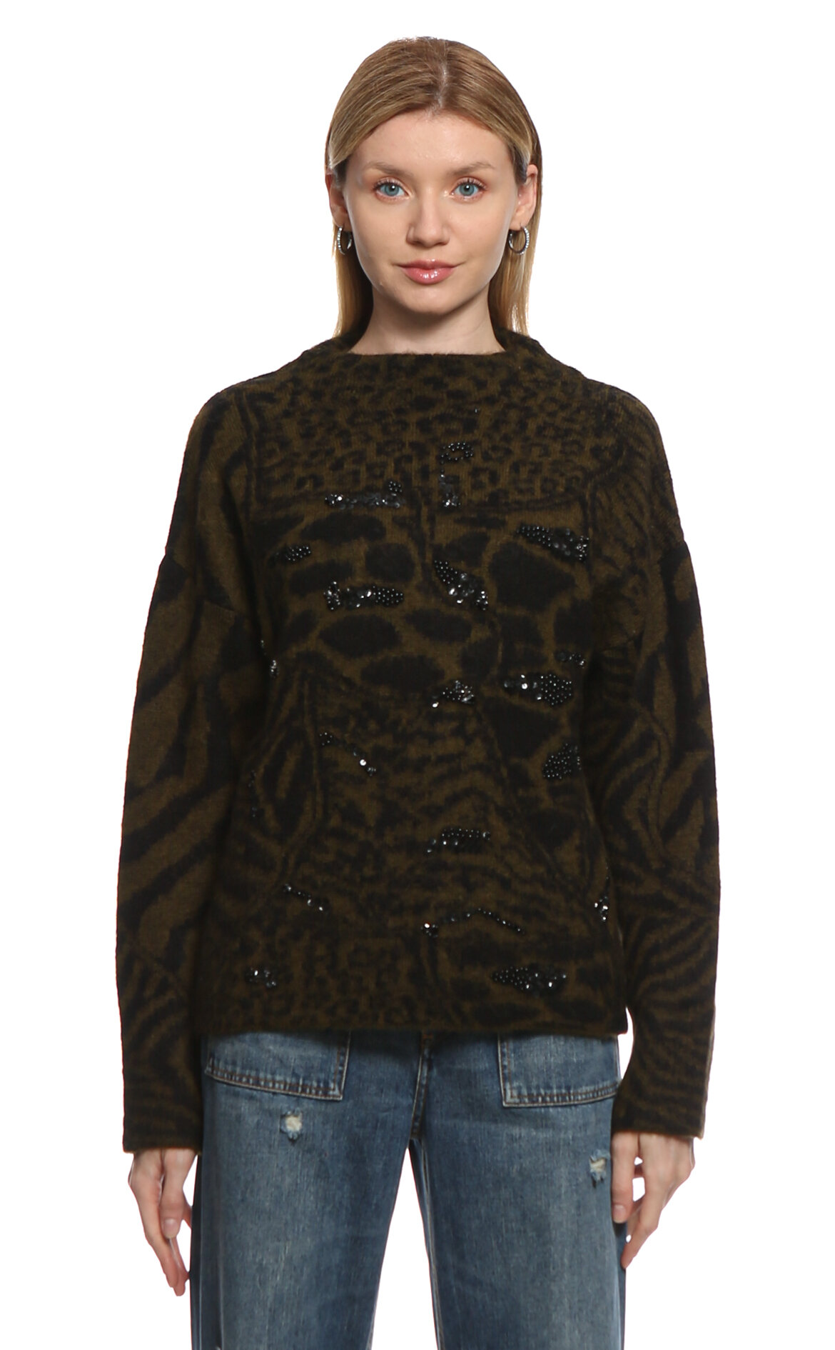 Join Us-Join Us Yeşil Kazak