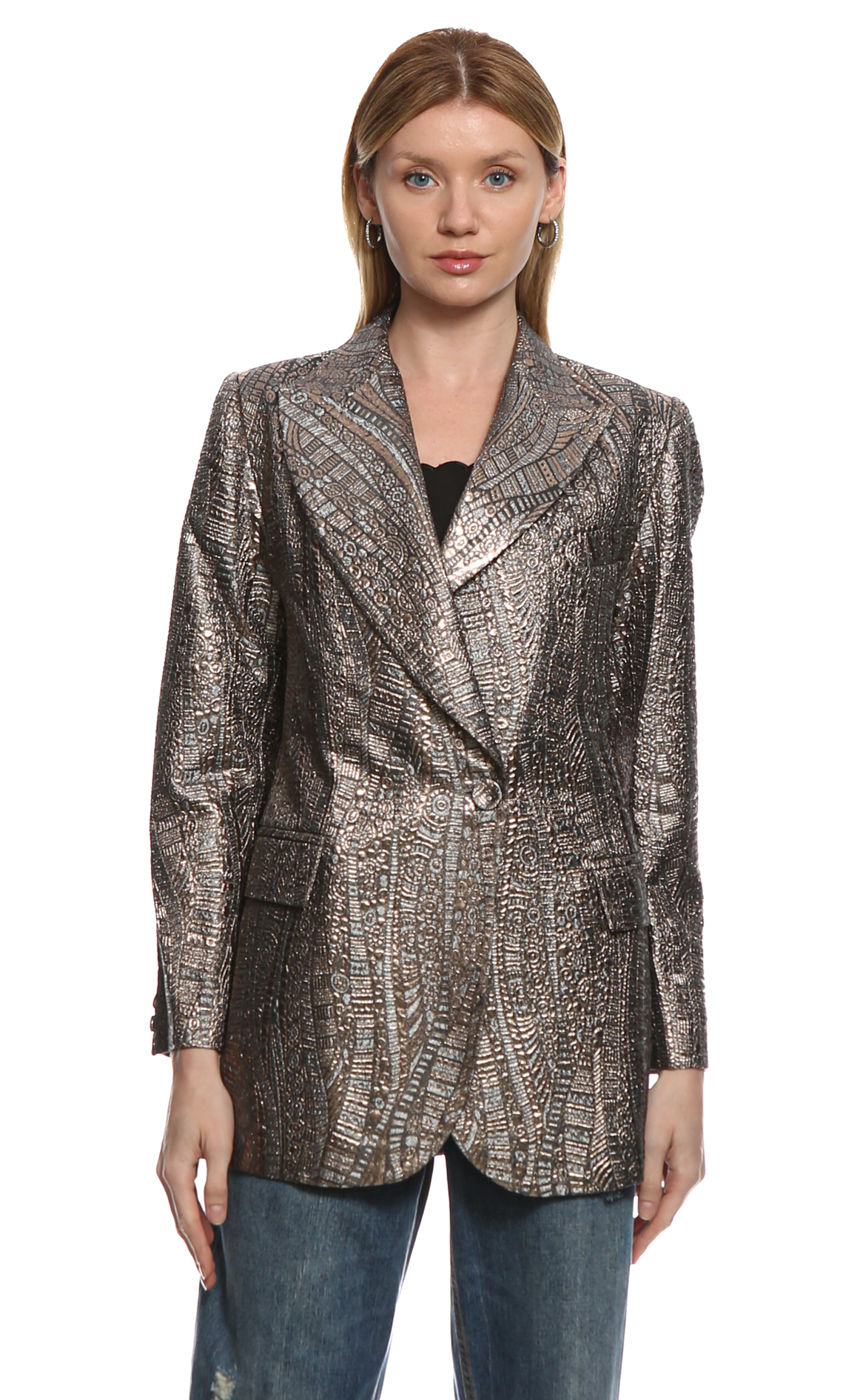 Marais Studio-Marais Studıo Gümüş Blazer Marais Studio-Marais Studıo Gümüş Blazer