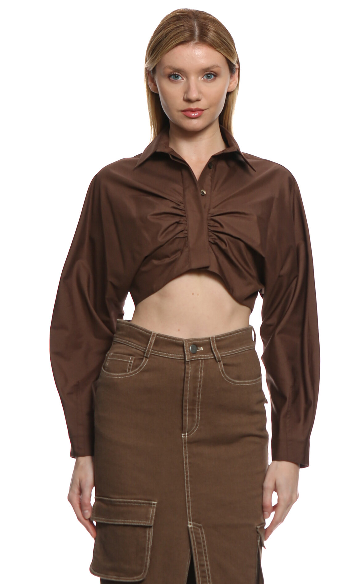 Mybestfriends-My Best Friends Kahverengi Gömlek