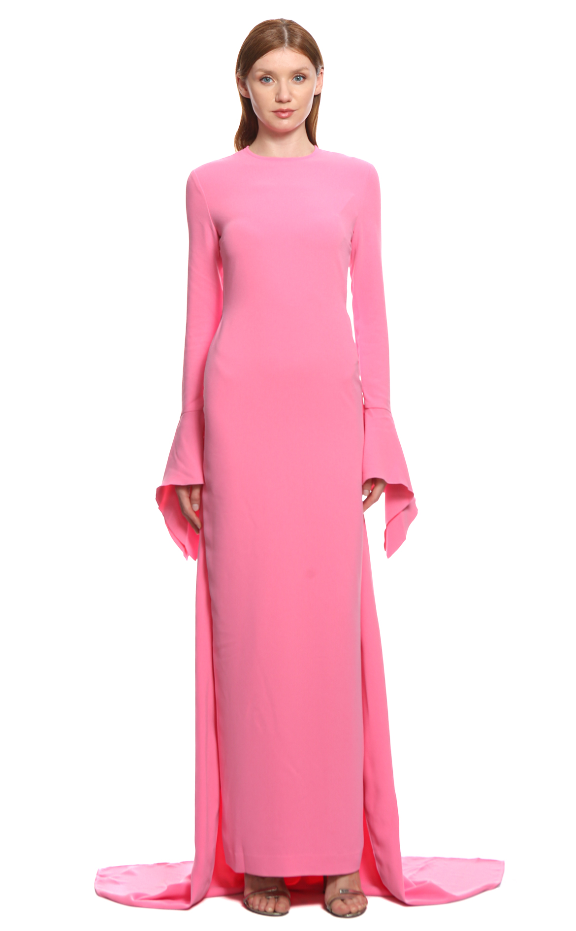 Solace London-Solace London Toz Pembe Uzun Elbise Solace London-Solace London Toz Pembe Uzun Elbise