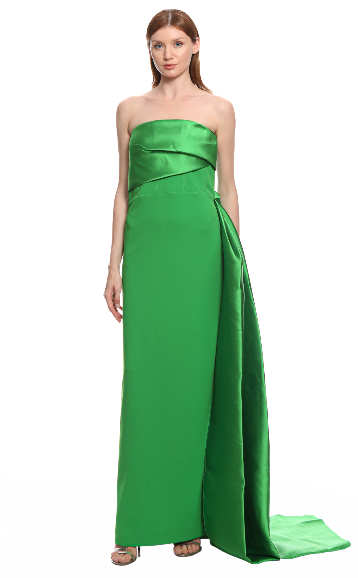 Solace London-Solace London Yeşil Uzun Elbise