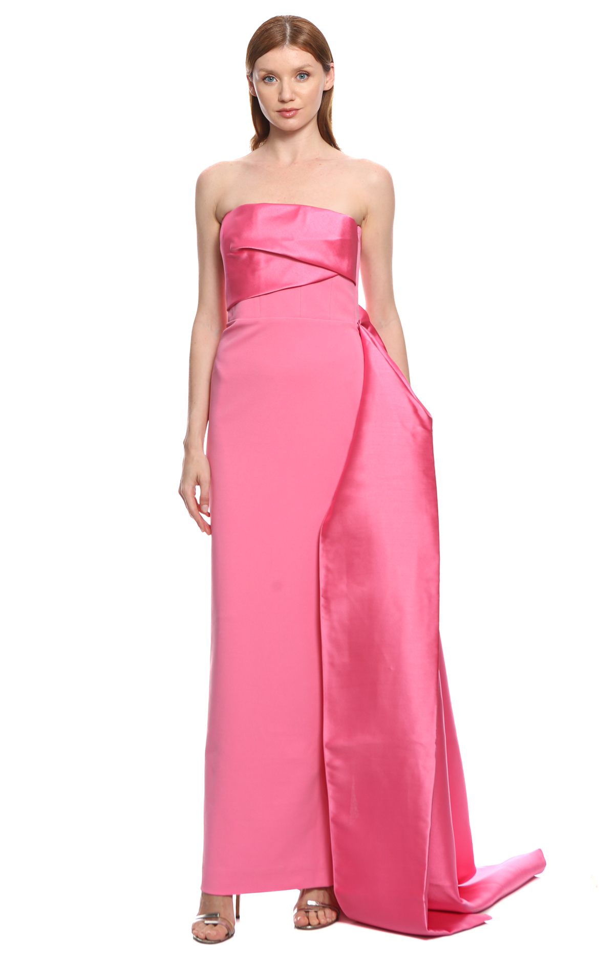 Solace London-Solace London Toz Pembe Uzun Elbise Solace London-Solace London Toz Pembe Uzun Elbise