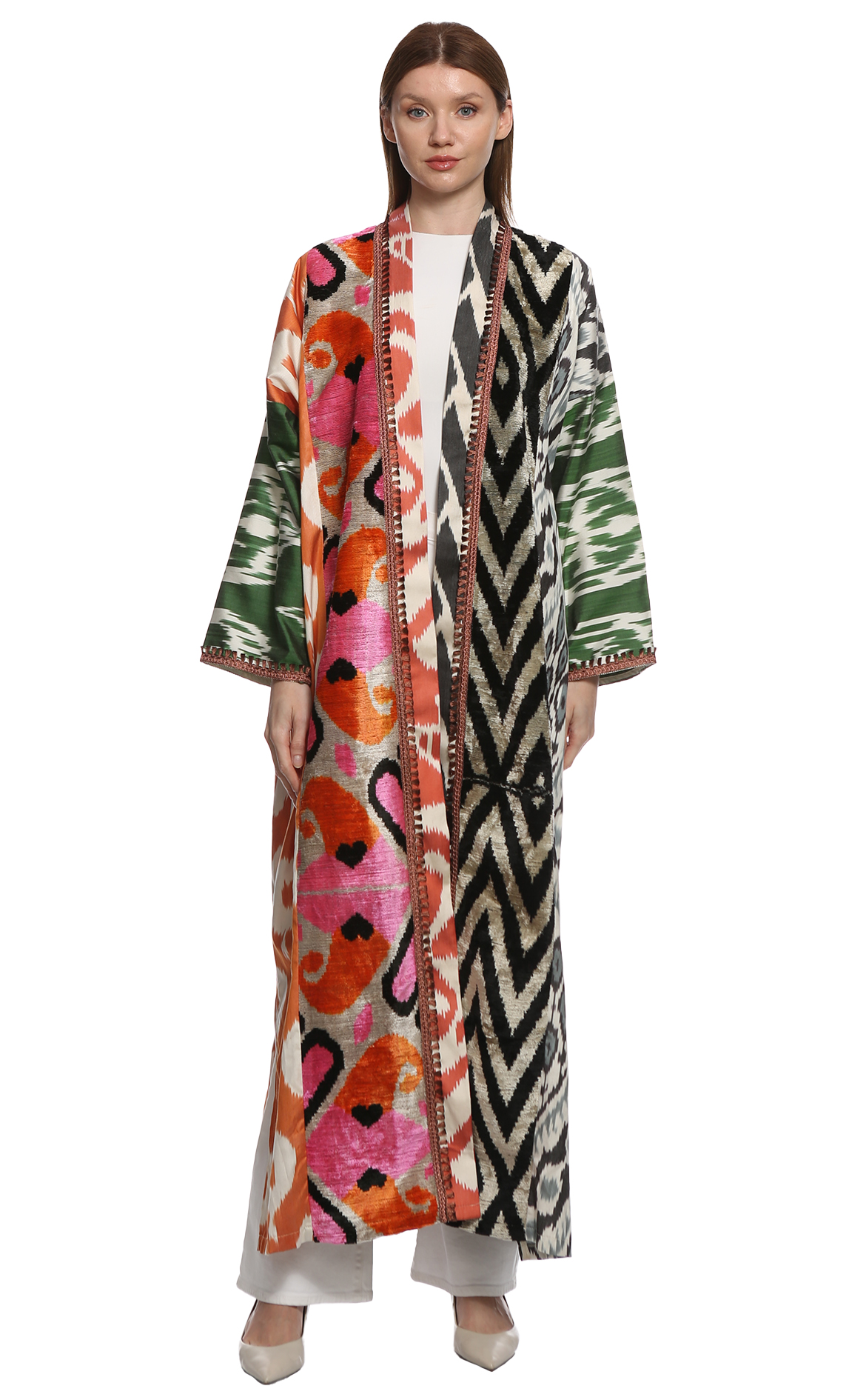 Haral Design Kadın Kırmızı Kaftan HRLKAF2023000371REN-RENKLI