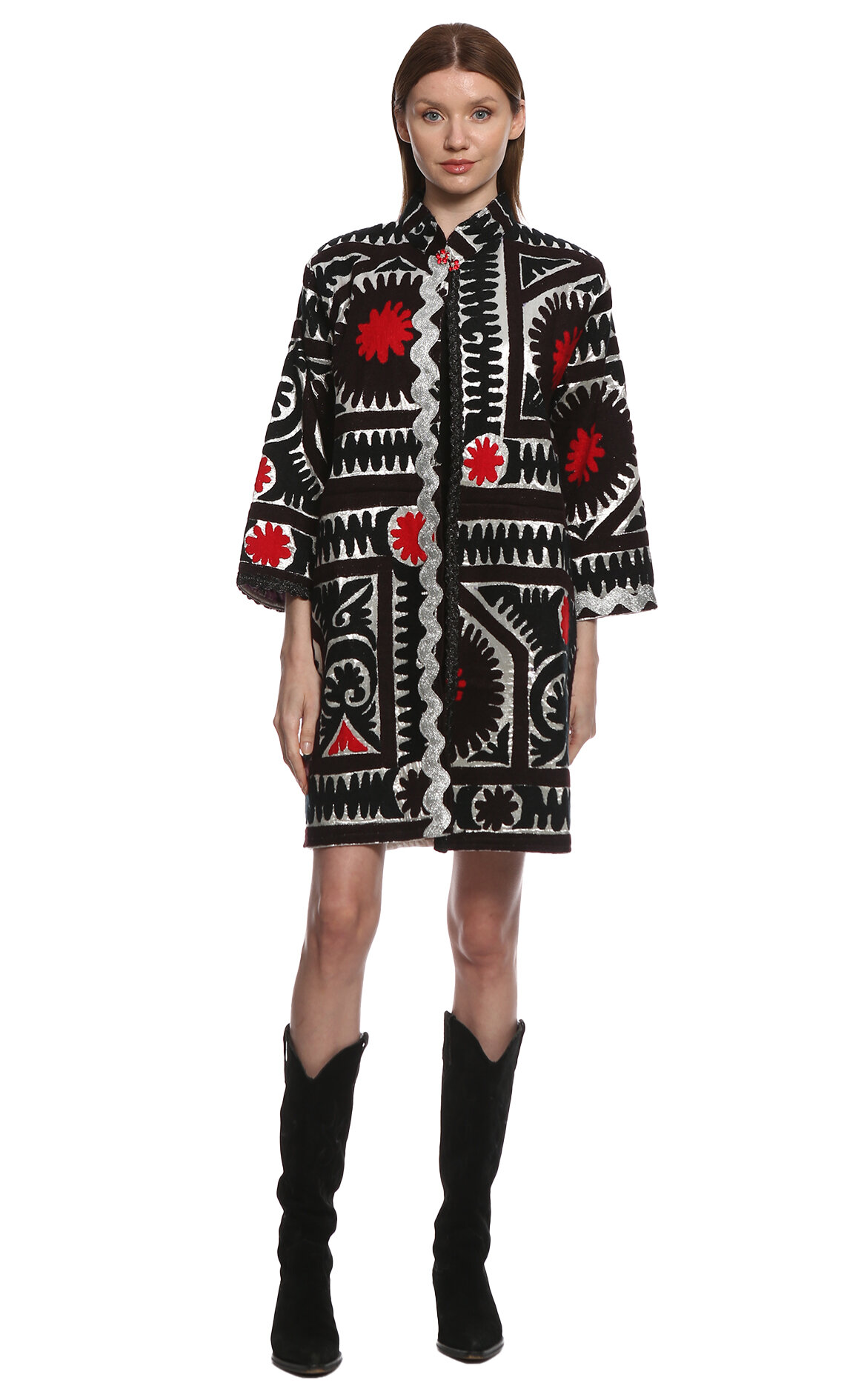 Haral Design-Haral Design Siyah Kaftan