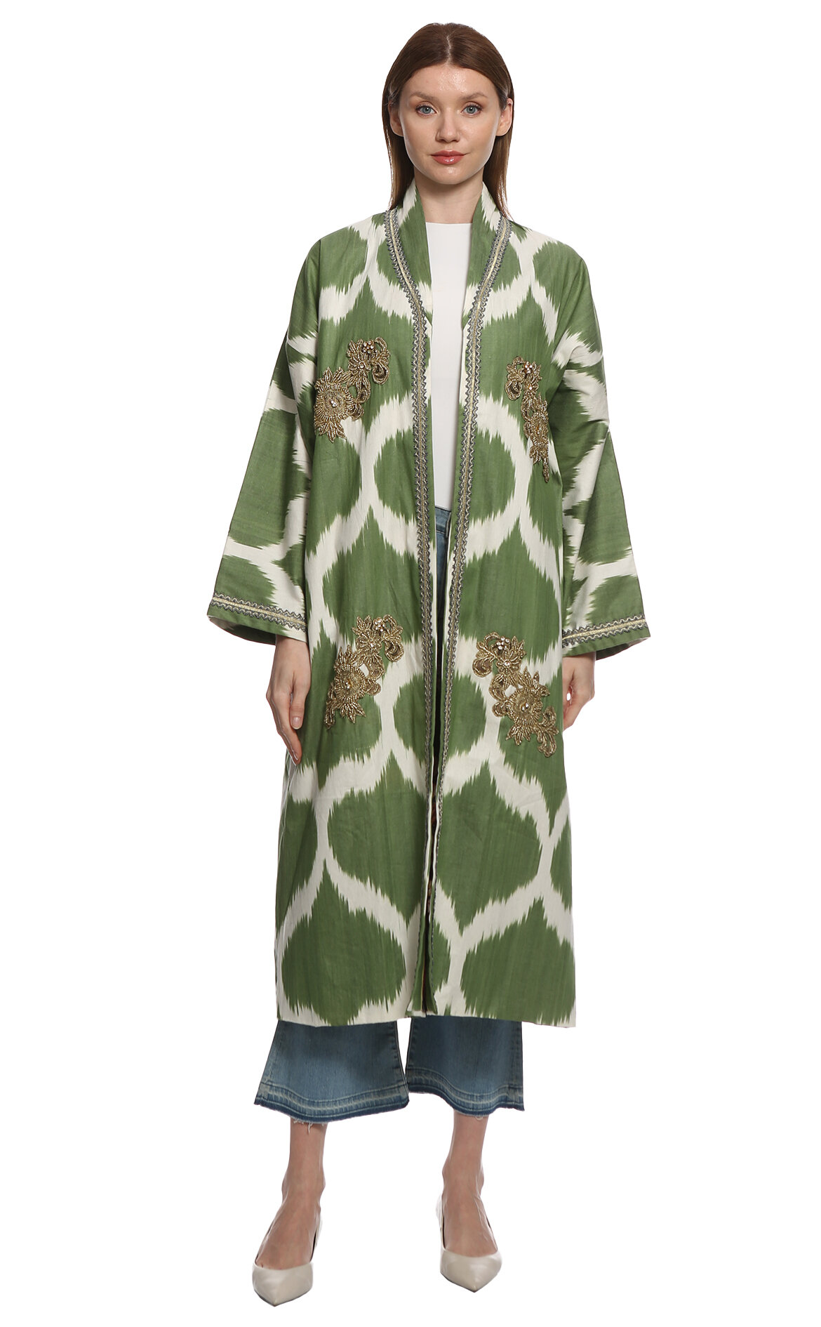 Haral Design-Haral Design Yeşil Kaftan