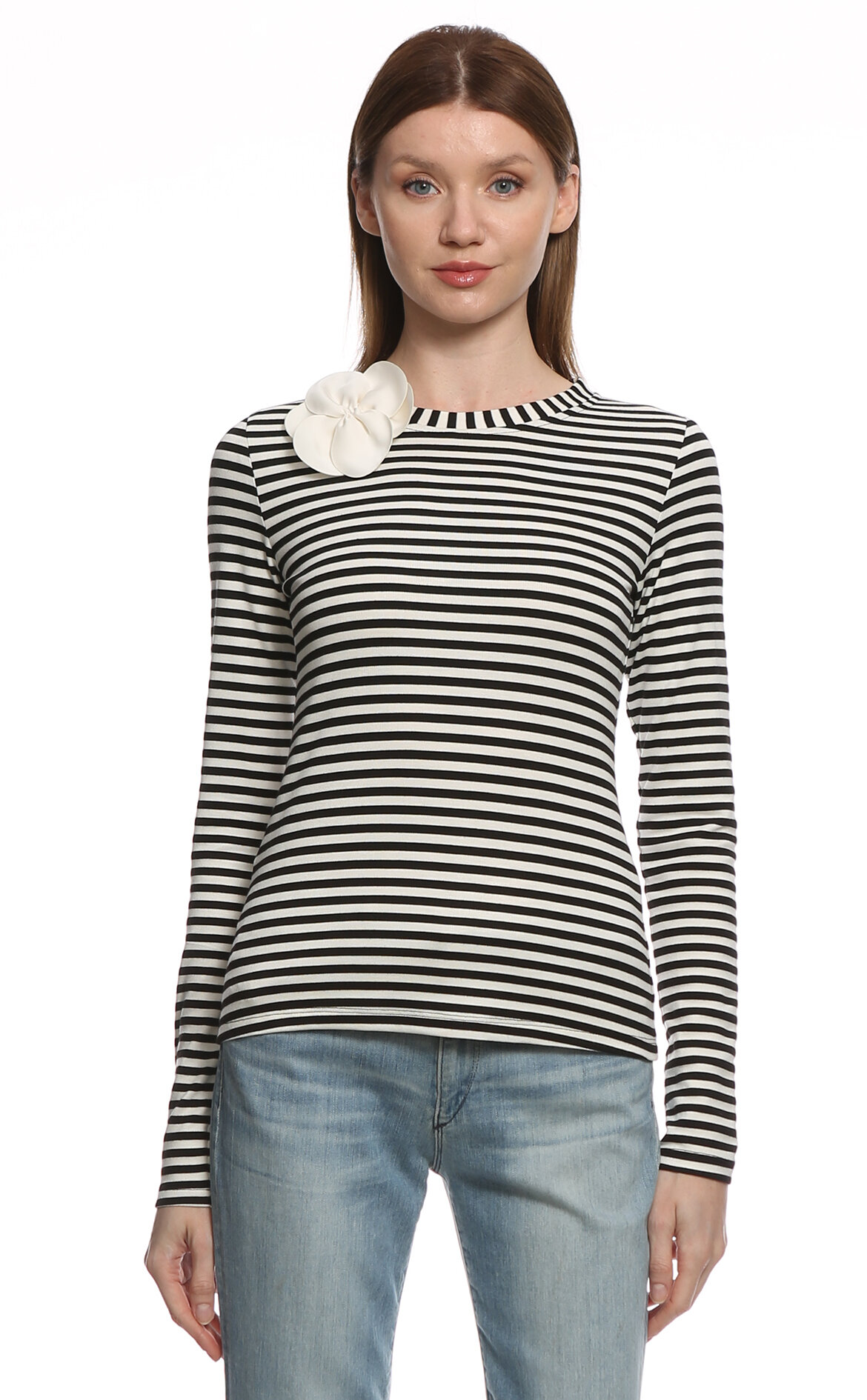 What İf-What If Renkli Triko Bluz