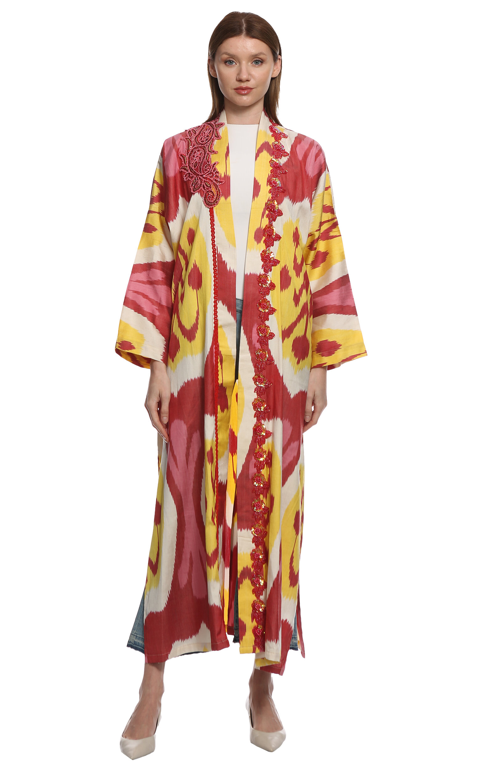 Haral Design Kadın Renkli Kaftan HRLKAF2023000224REN-RENKLI
