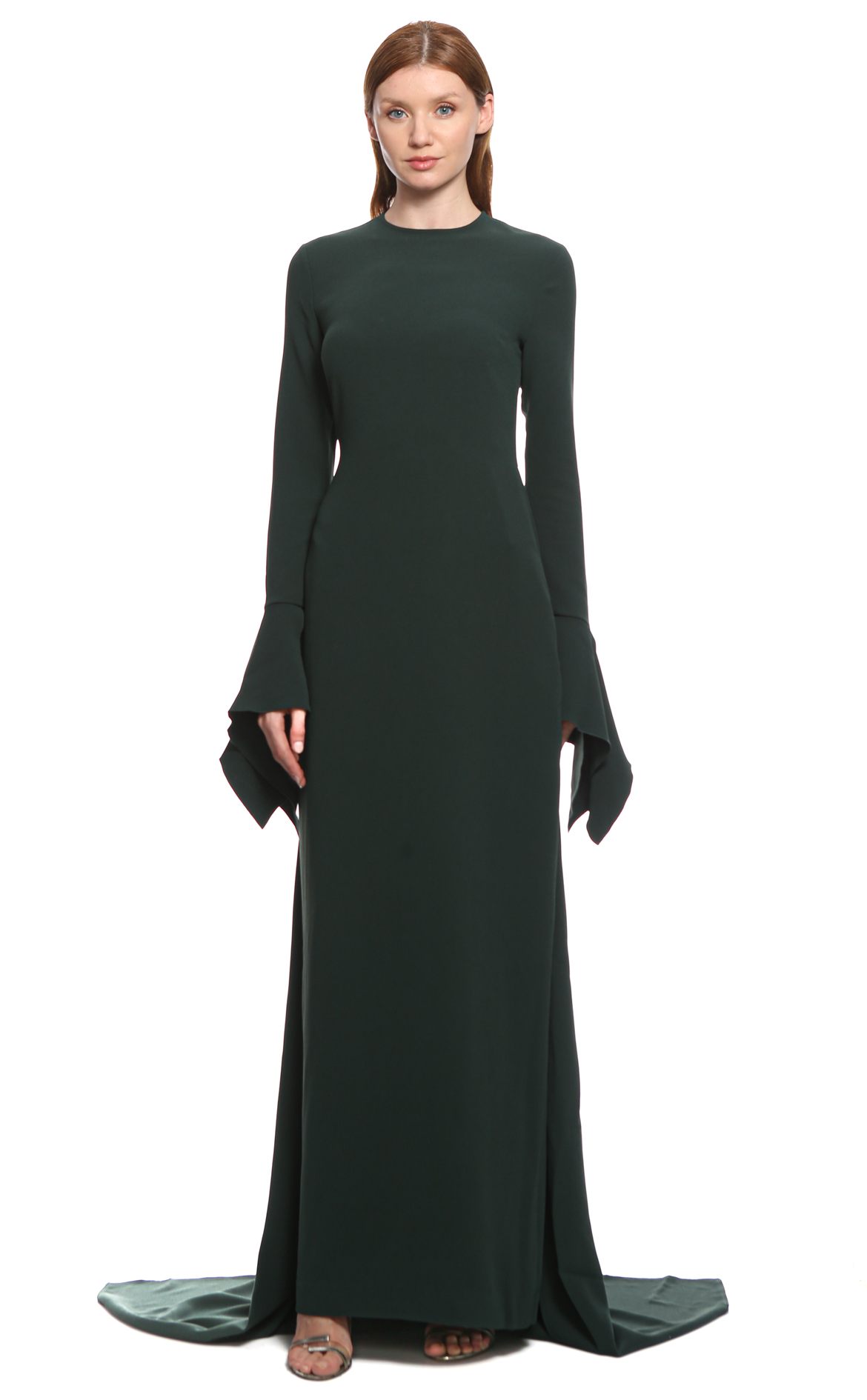 Solace London-Solace London Yeşil Uzun Elbise