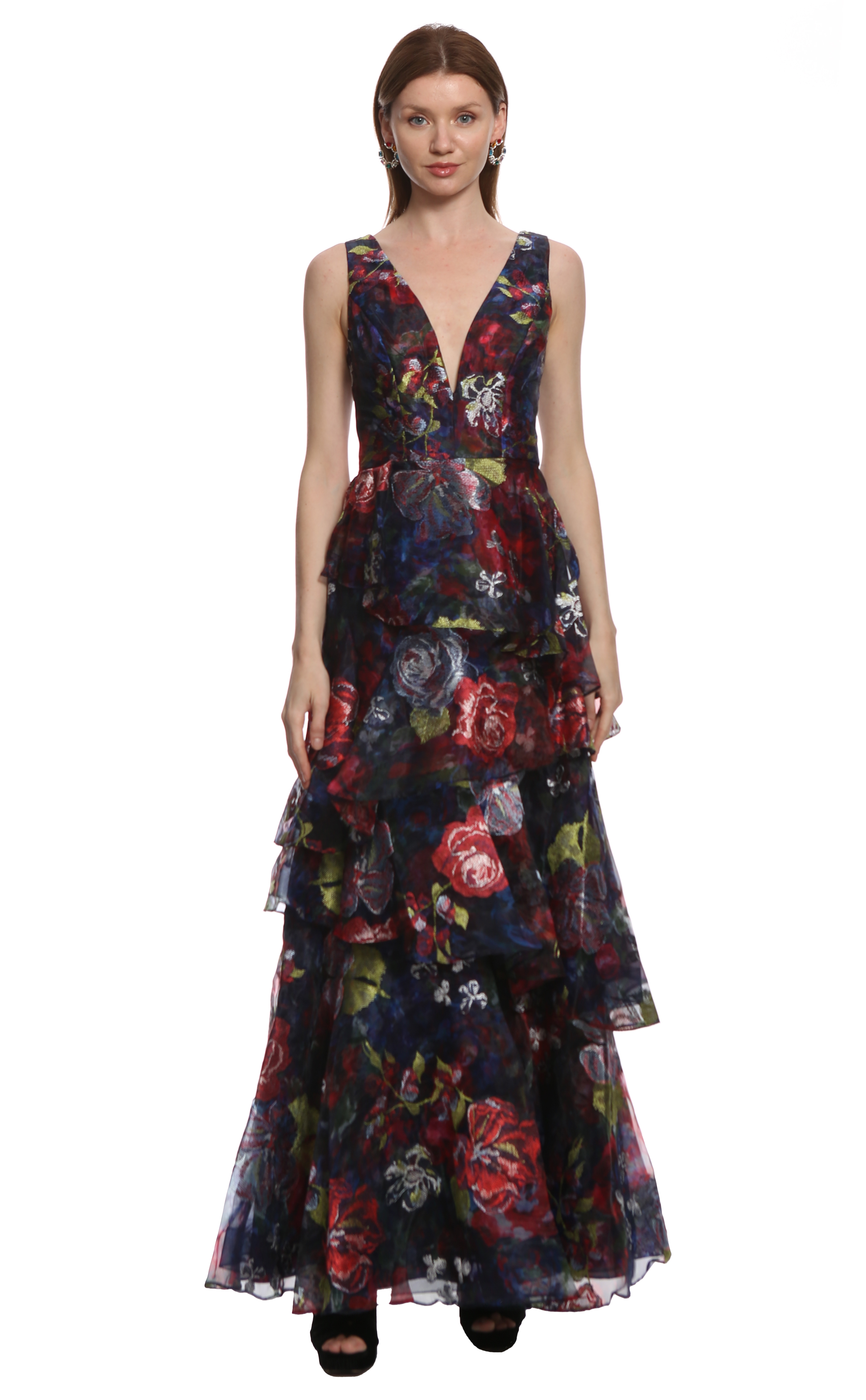 Marchesa Notte-Marchesa Note Renkli Gece Elbise