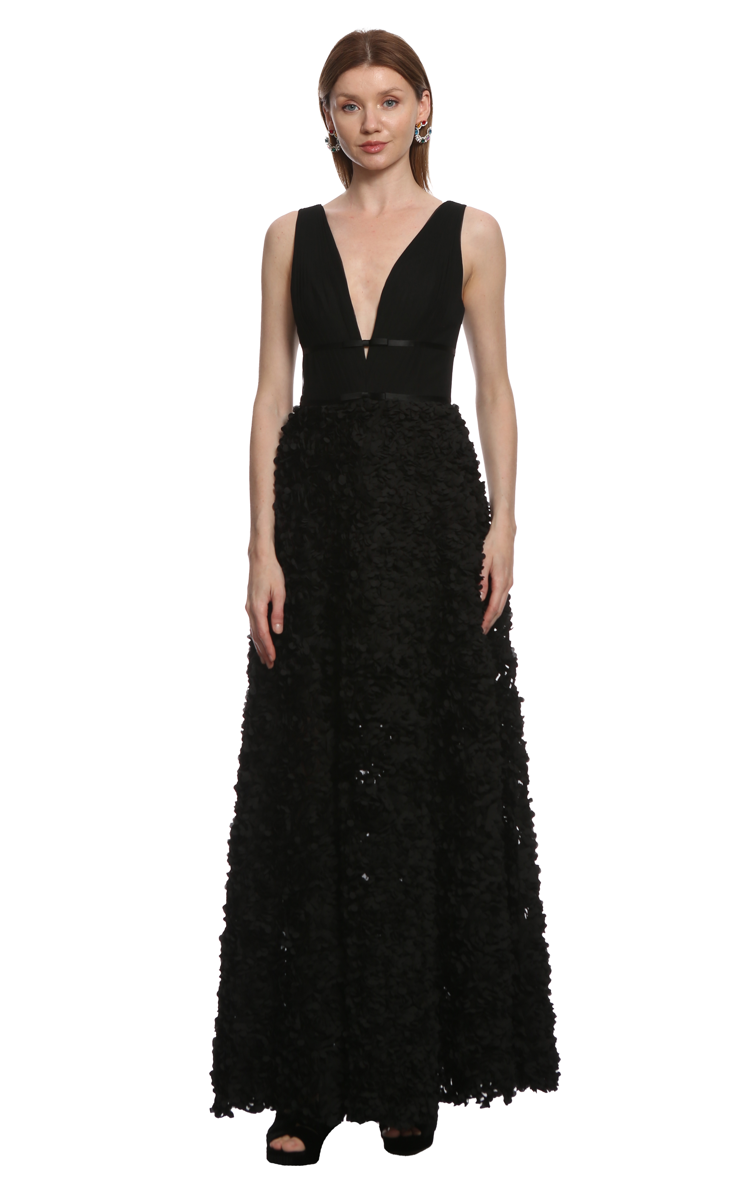Marchesa Notte-Marchesa Note Siyah Gece Elbise
