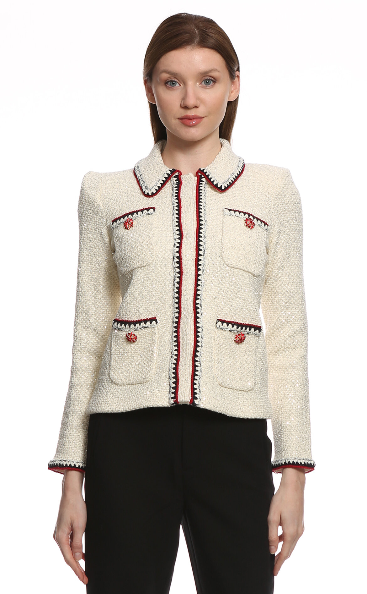 Self Portrait-Self Portraıt Krem Rengi Hırka