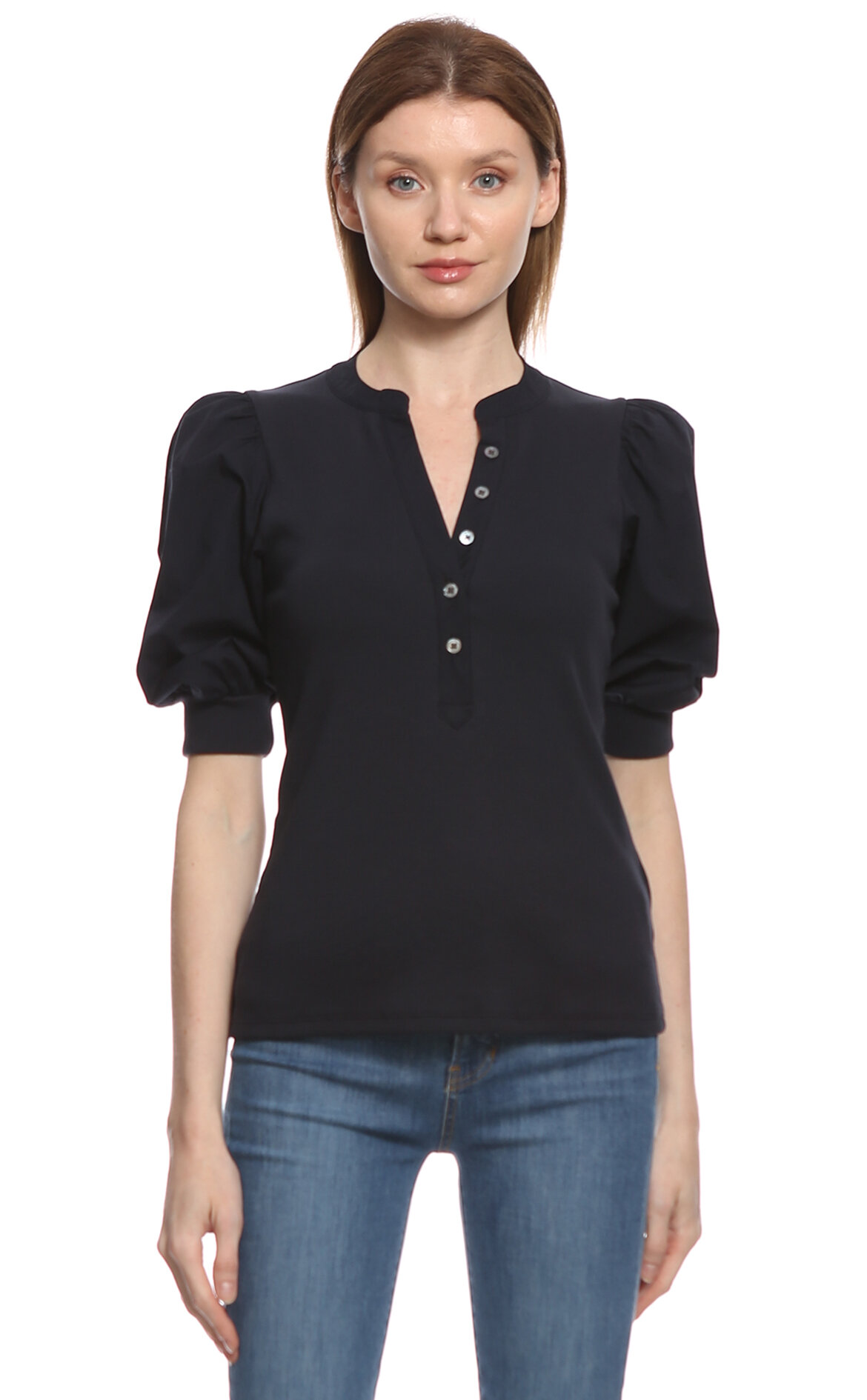 Veronica Beard-Verinica Beard Lacivert Bluz