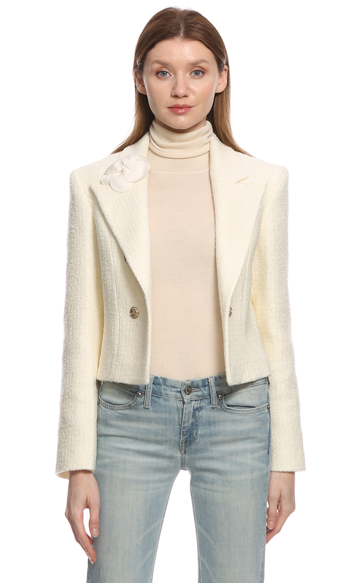 What İf-What If Ekru Ceket