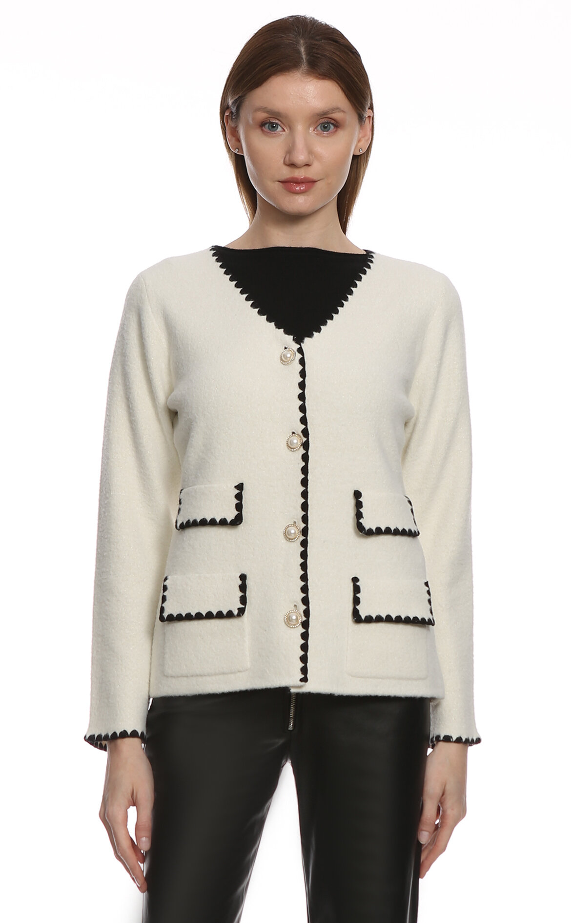 Leo & Ugo-Leo&Ugo Siyah/Beyaz Hırka