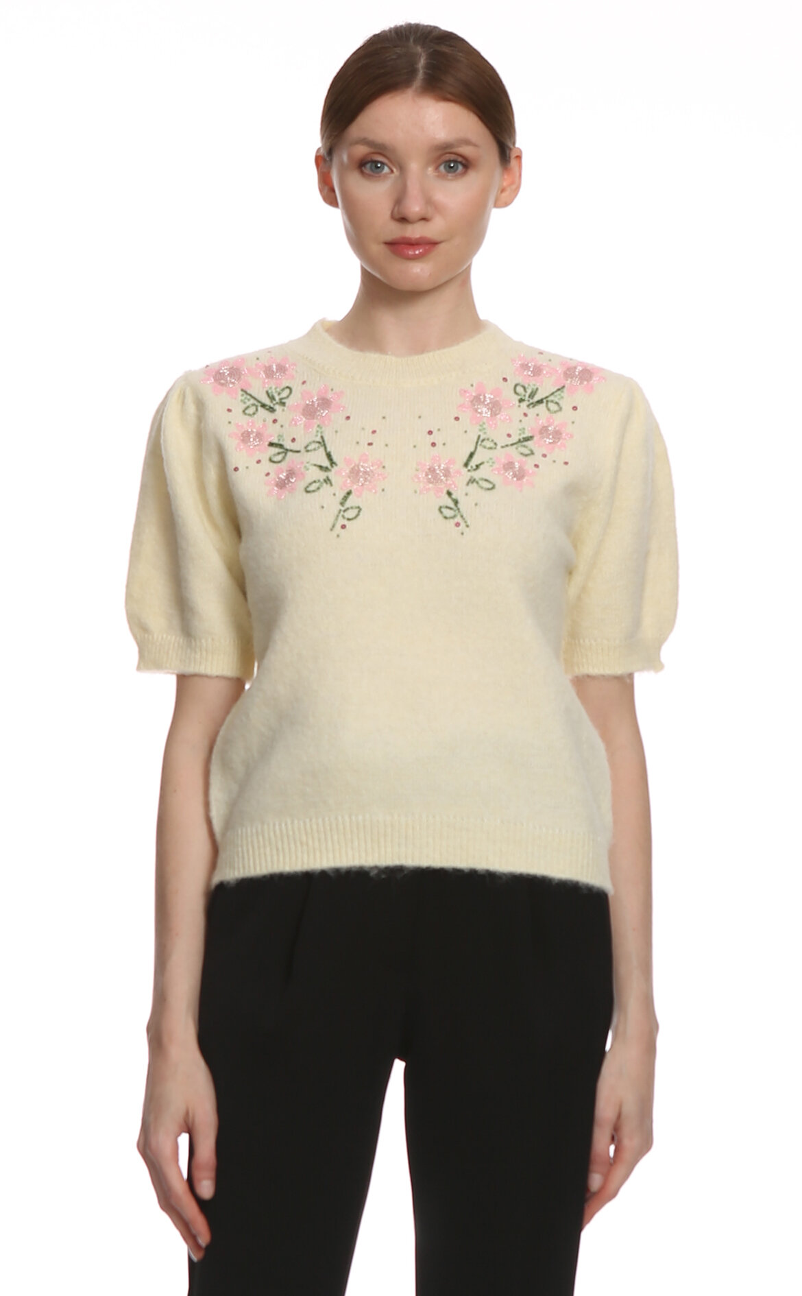 Silvian Heach-Silvian Heach Krem Rengi Üst