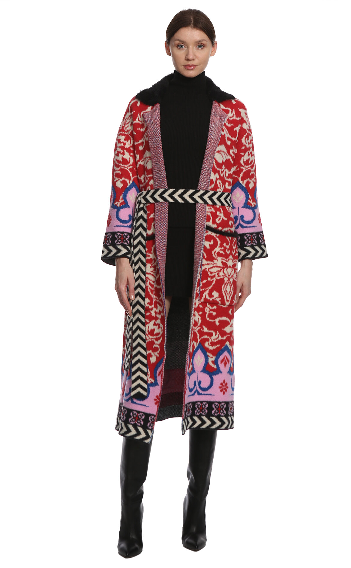 Akep-Akep Renkli Uzun Hırka