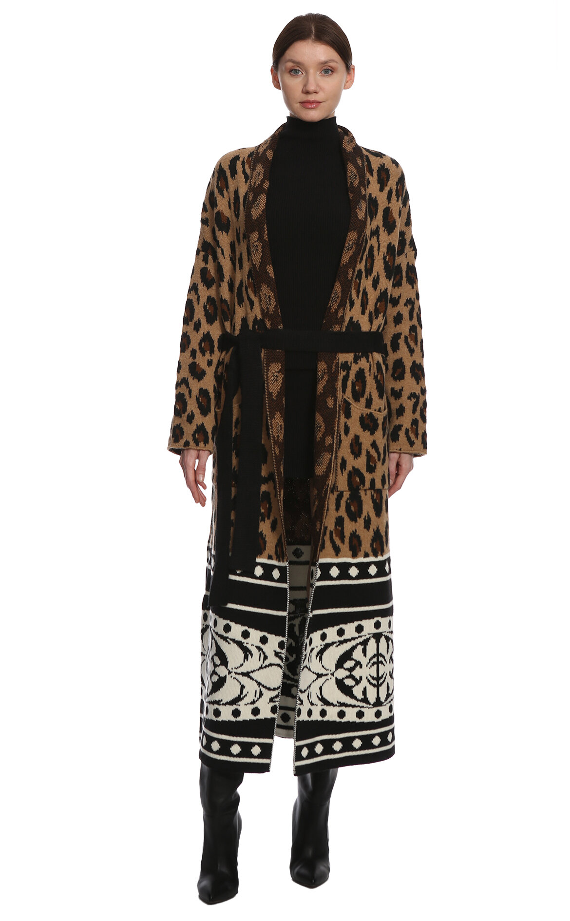 Akep-Akep Renkli Uzun Hırka