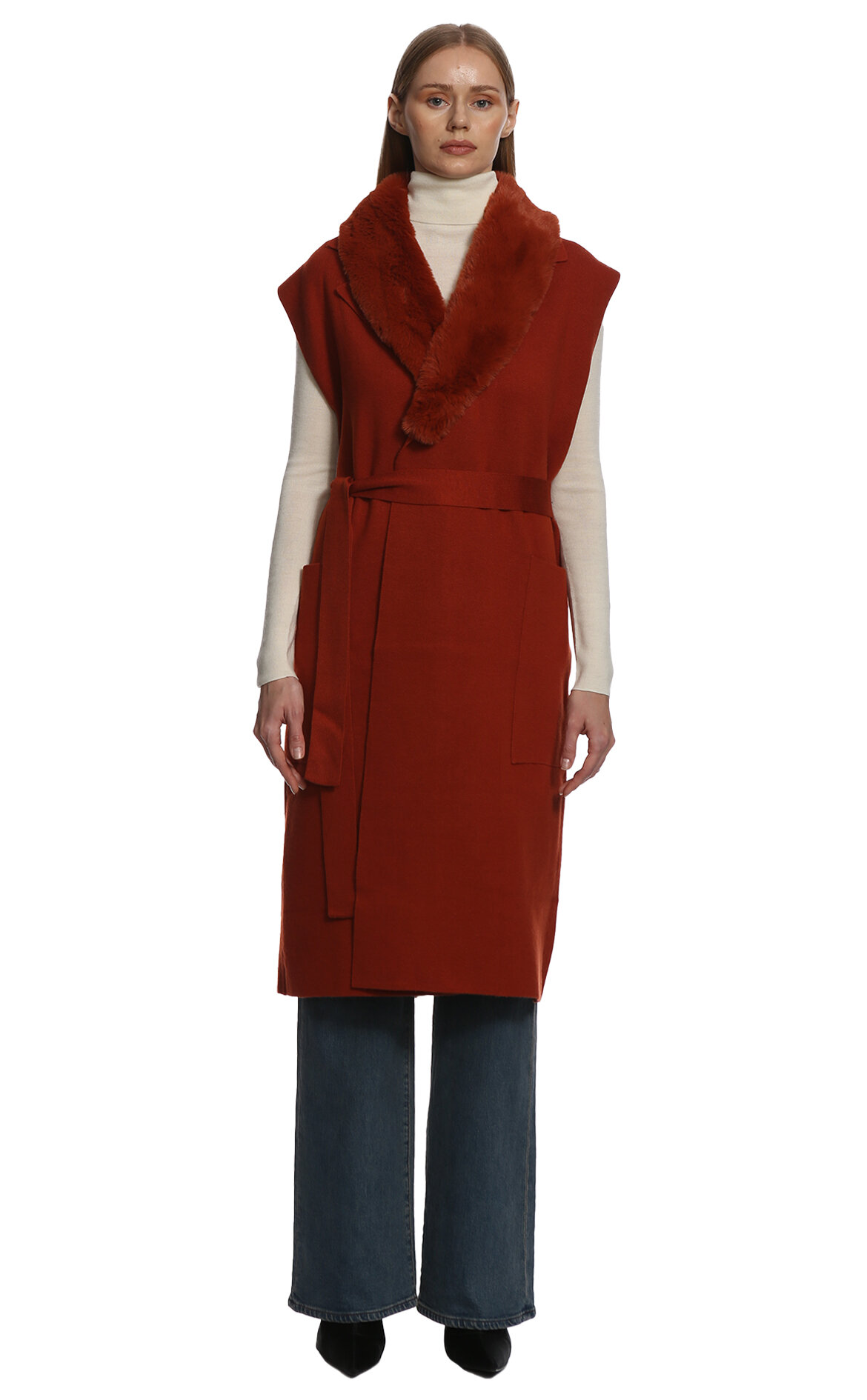 Christina Paris-Christina Paris Kiremit Rengi Yelek