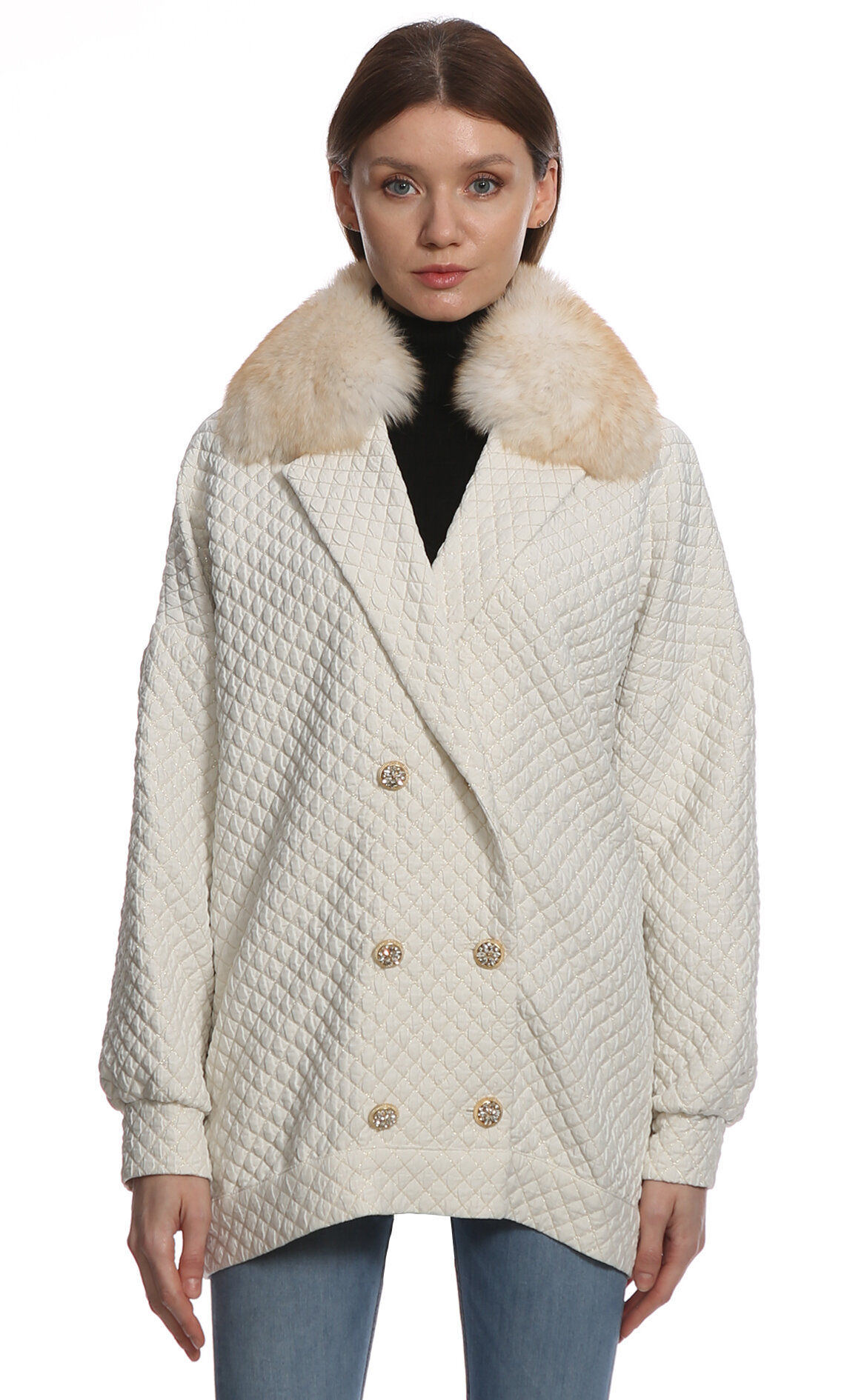 Qupra-Qupra Ekru Ceket