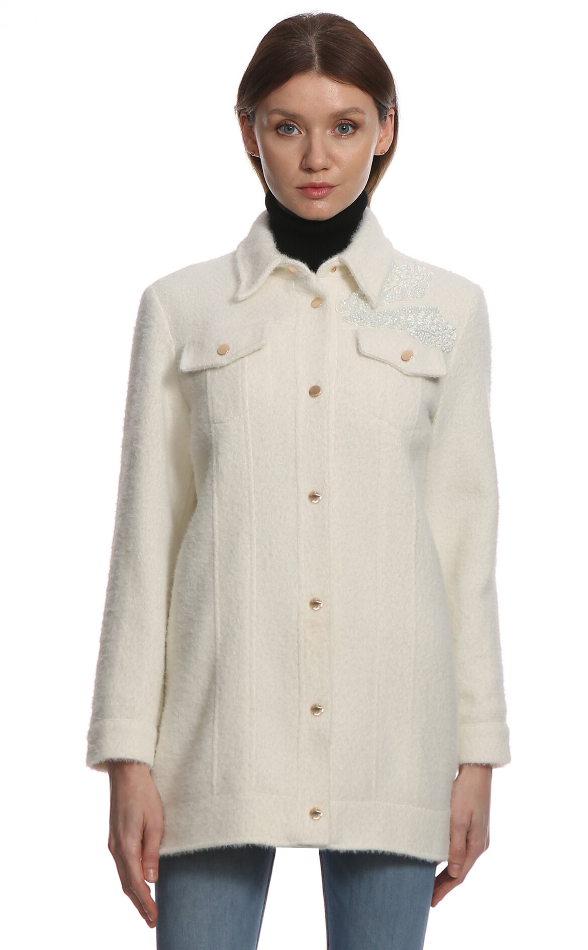 Qupra-Qupra Ekru Ceket