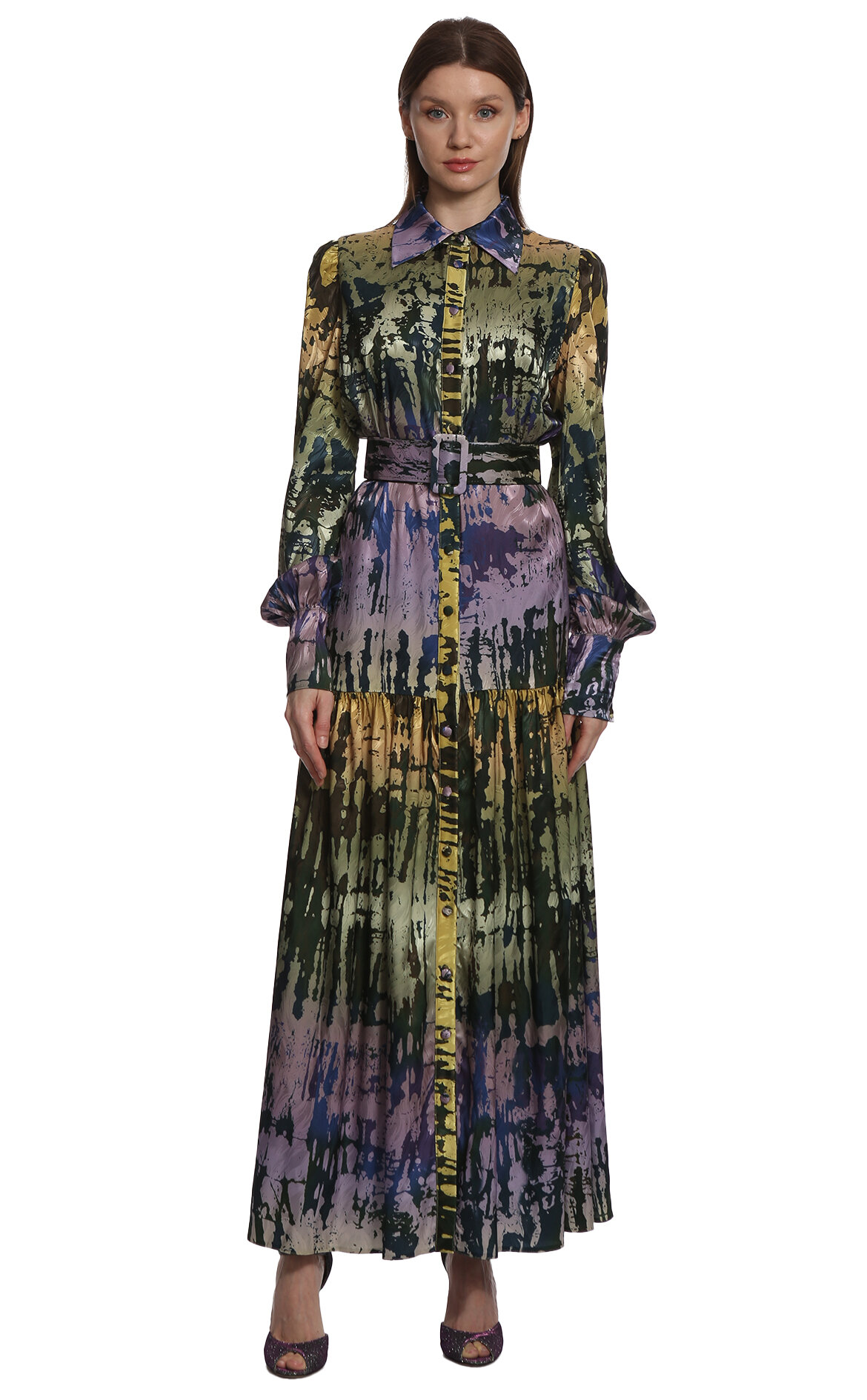 Pelin Yıldırım-Pelin Yıldırım Renkli Elbise