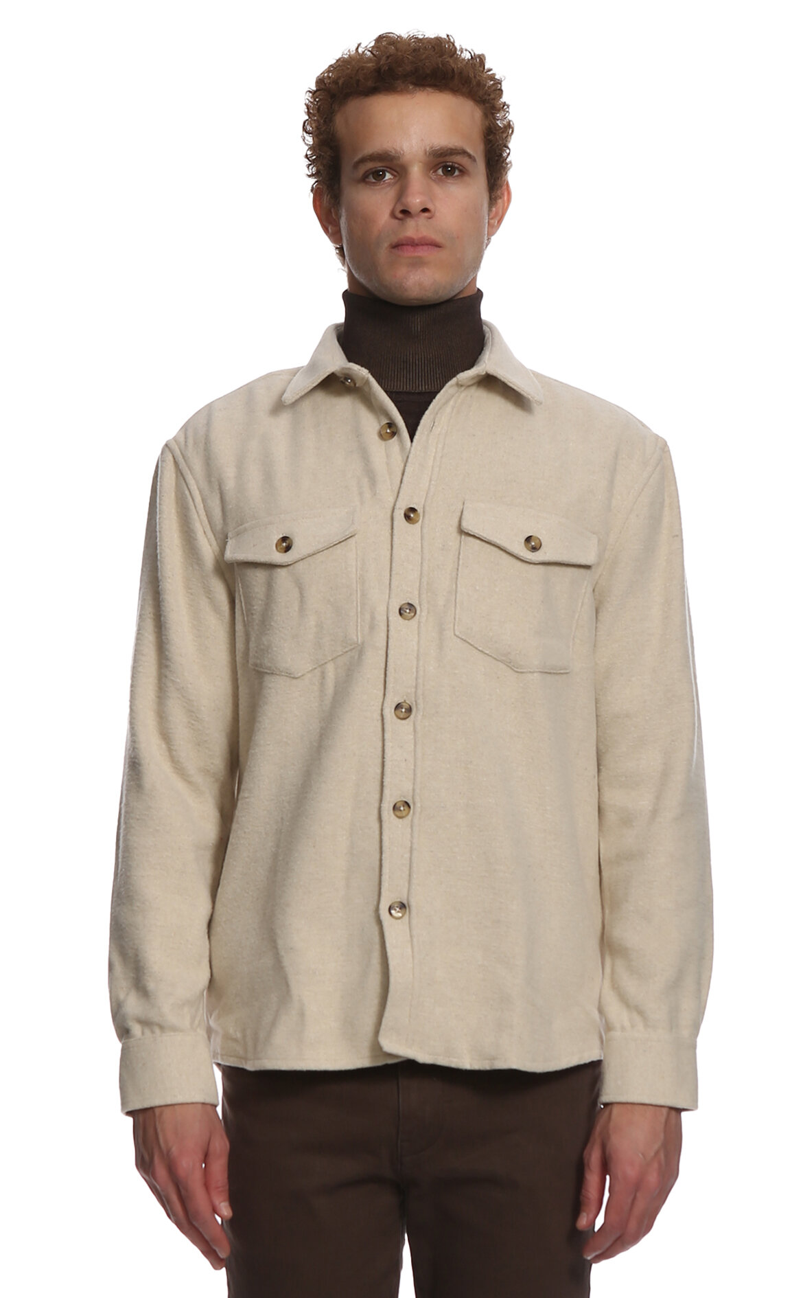 Sseinse-Sseinse Bej Gömlek