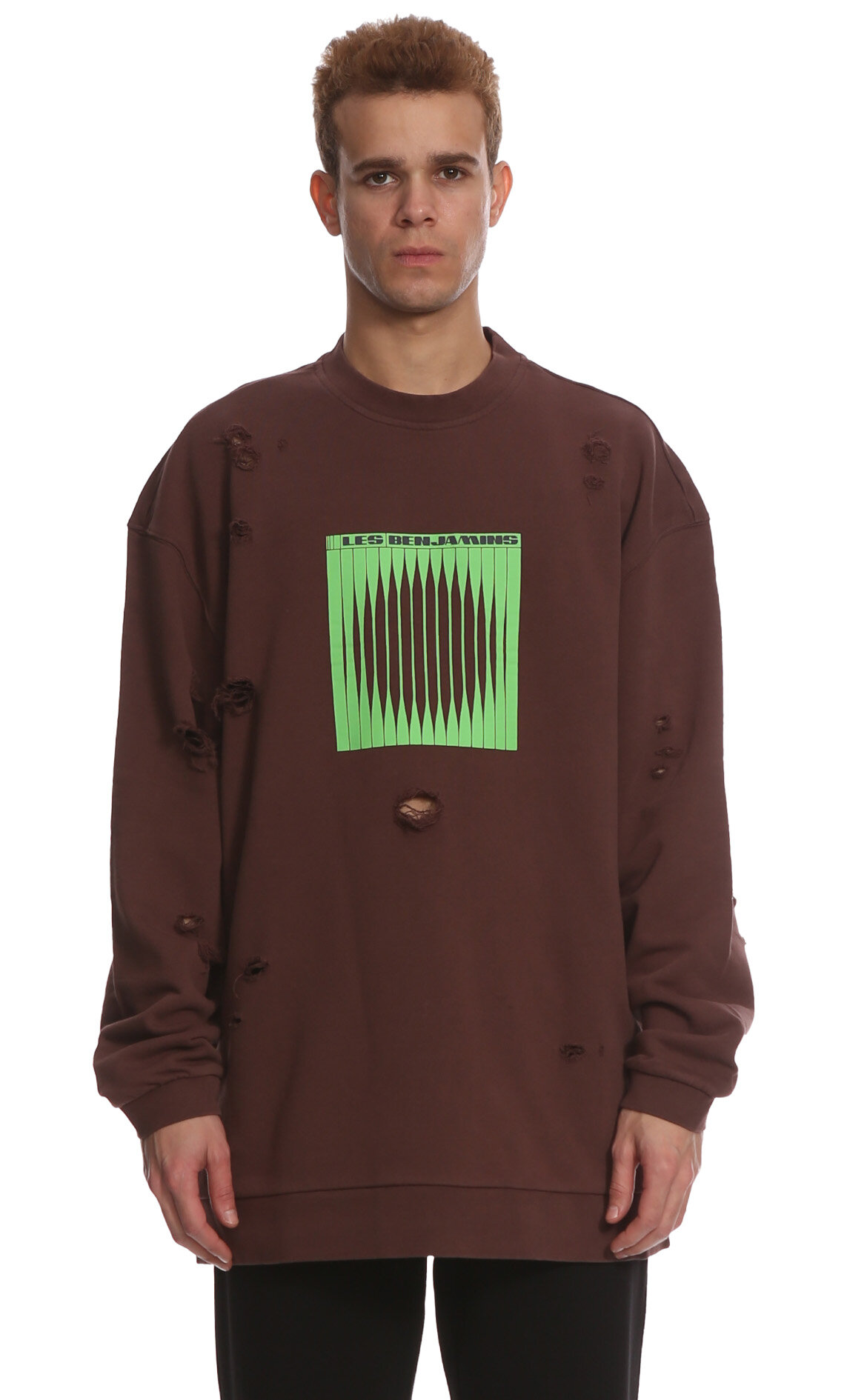 Les Benjamins-Les Benjamıns Kahverengi Sweatshırt