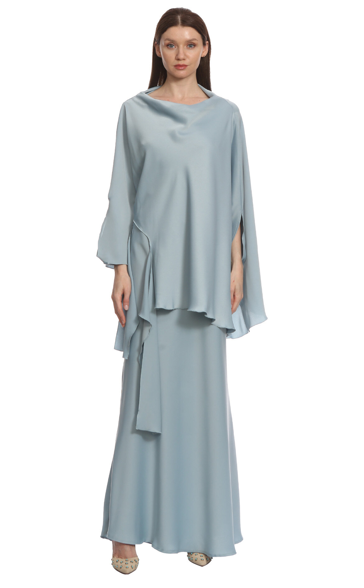 Çiğdem Akın-Çiğdem Akın Turkuaz Bluz