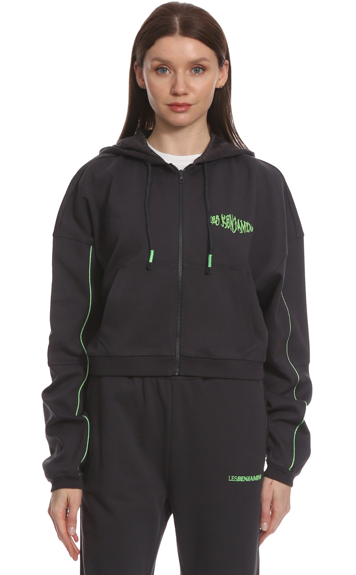 Les Benjamins-Les Benjamıns Antrasit Fermuarlı Hoodie