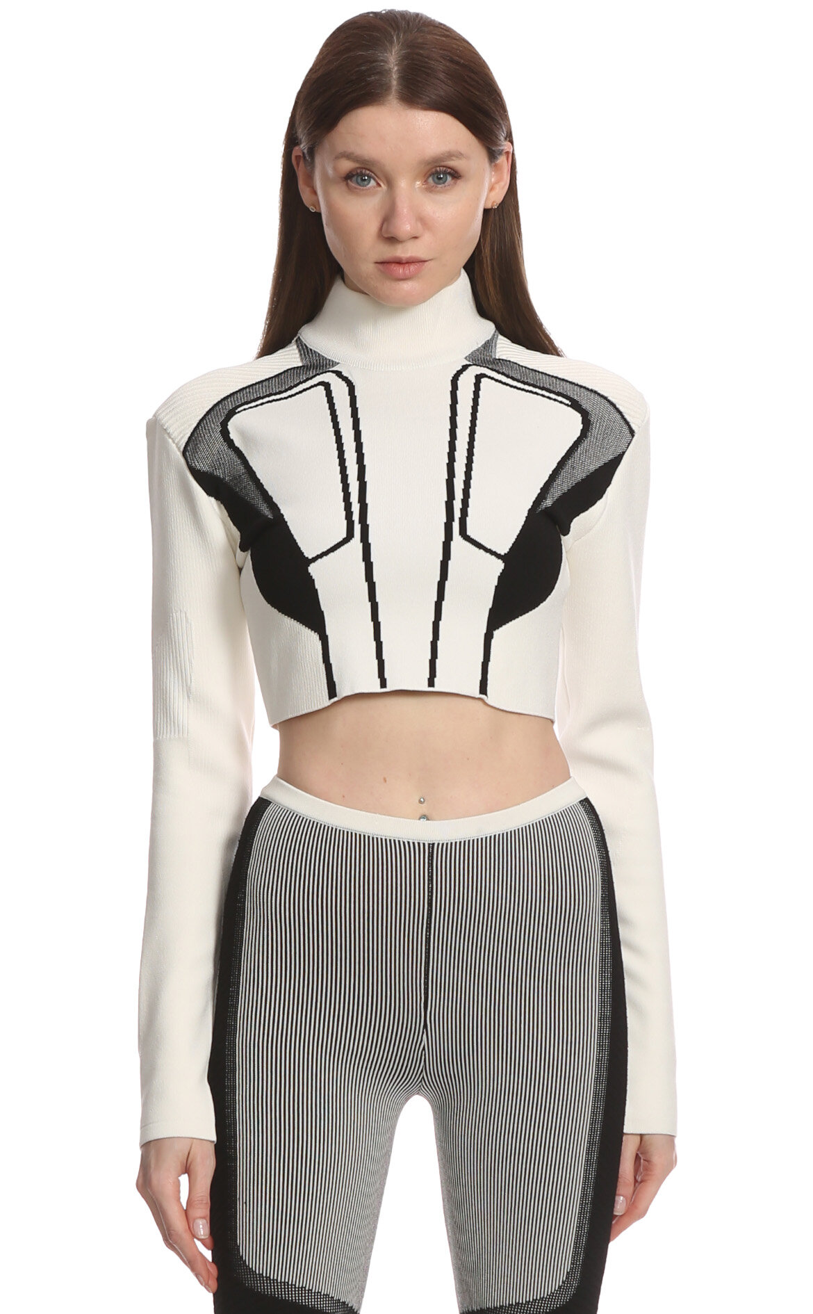 Knitology-KNTLGY Justice Women Whıte Crop Sweater