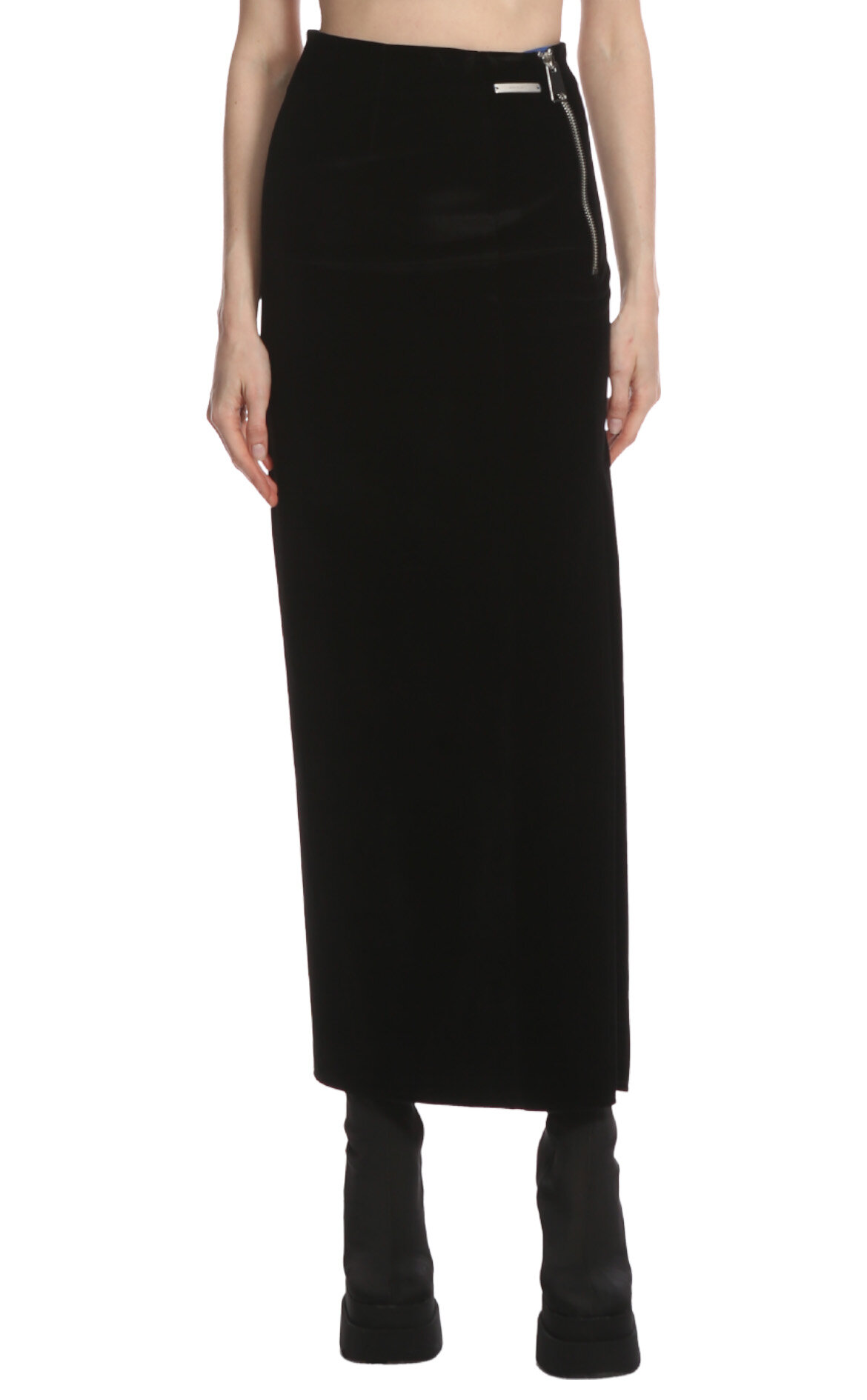 Knitology-KNTLGY Velvet Fuse Zipped Skirt